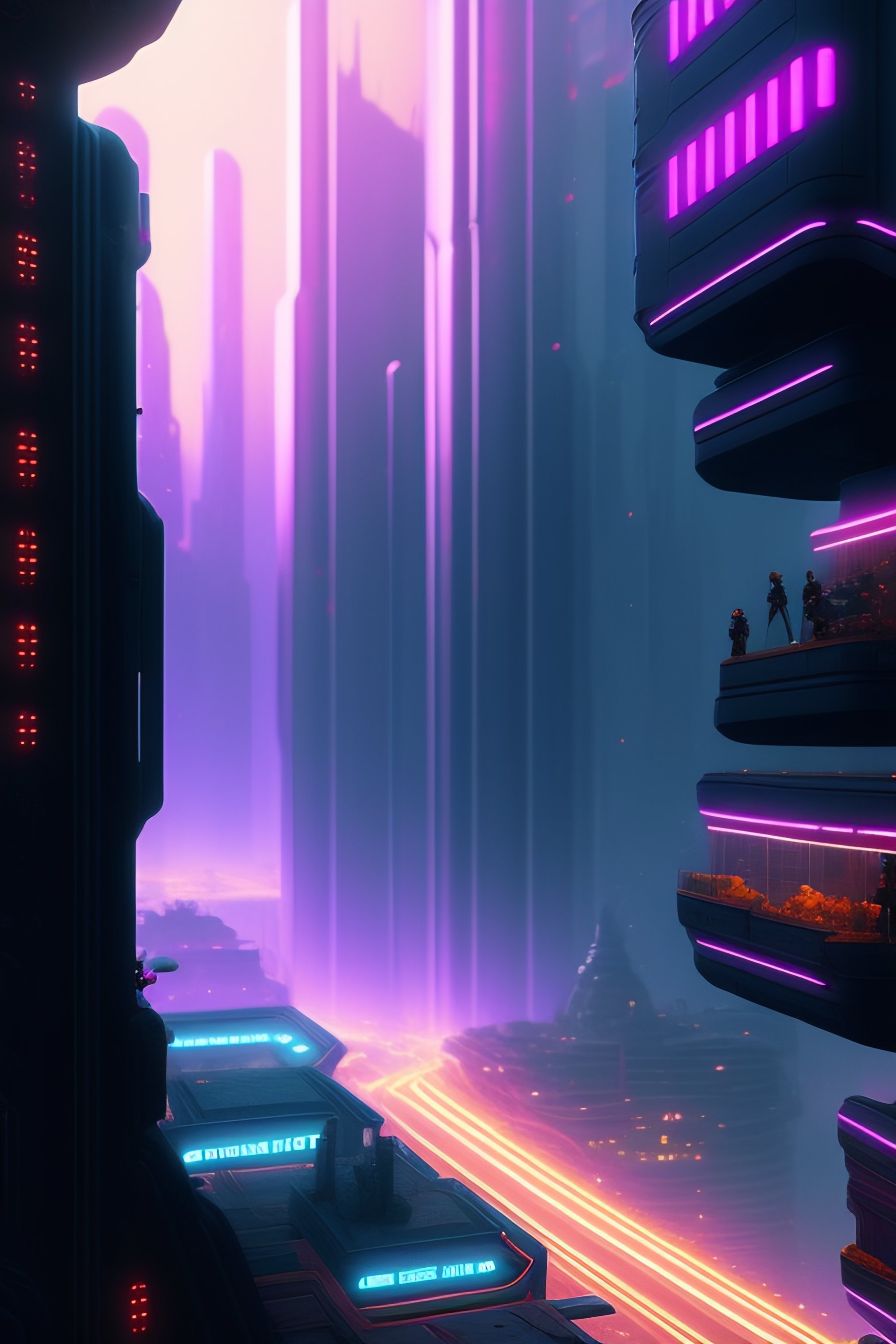 Lexica - Cyberpunk city high detail
