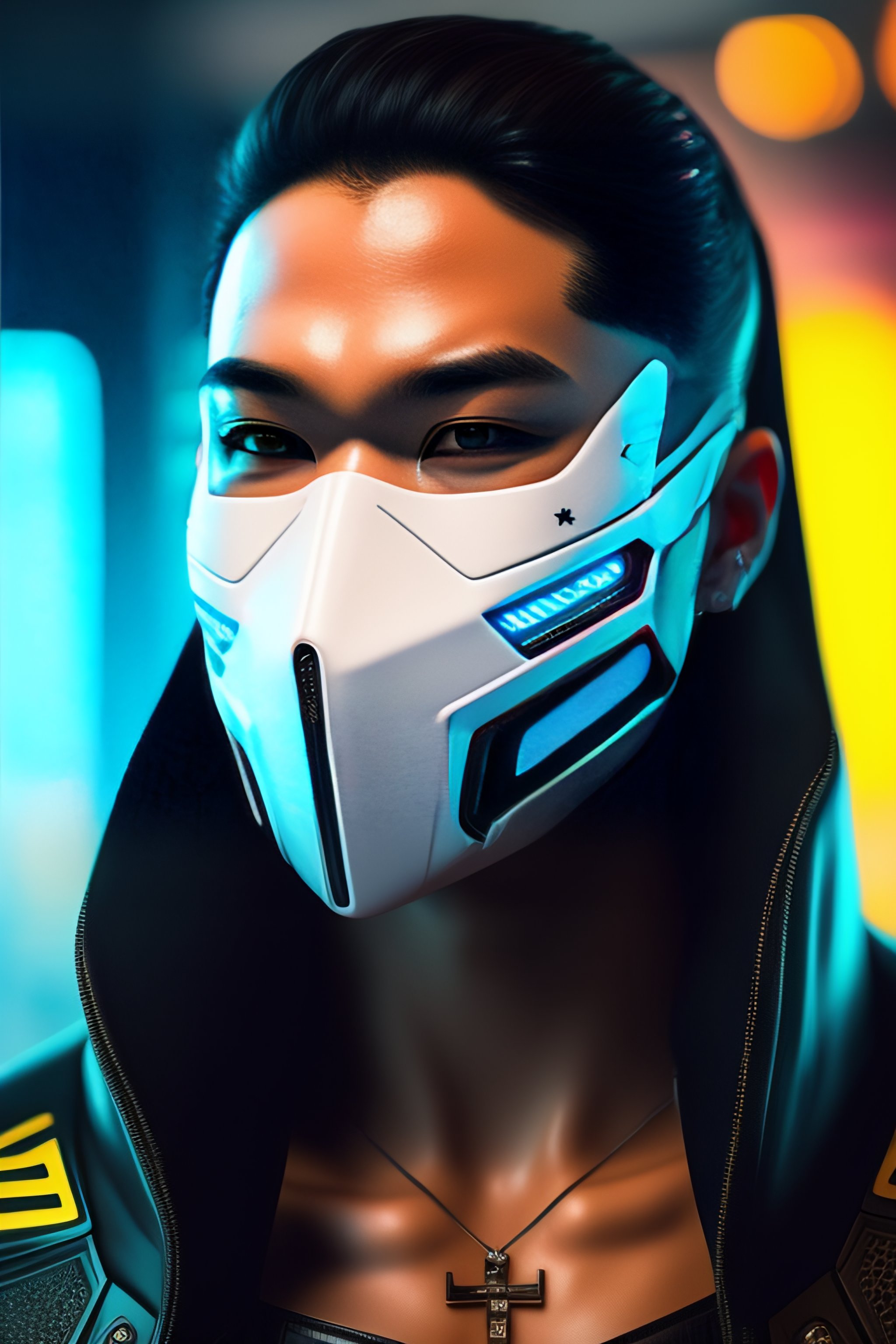 Lexica - Cyberpunk 2077 mask man white