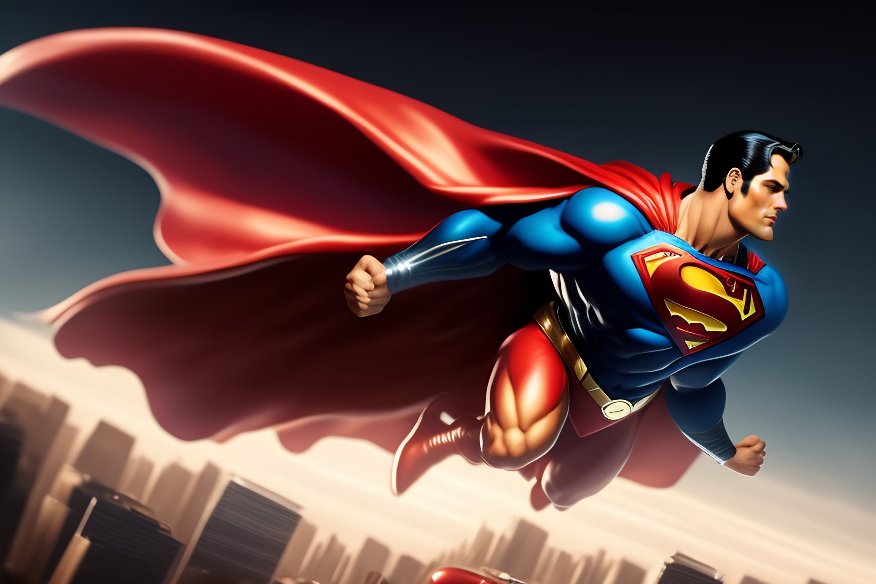 Lexica - Superman, high detalied, henry cavill, classic costume, flying ...