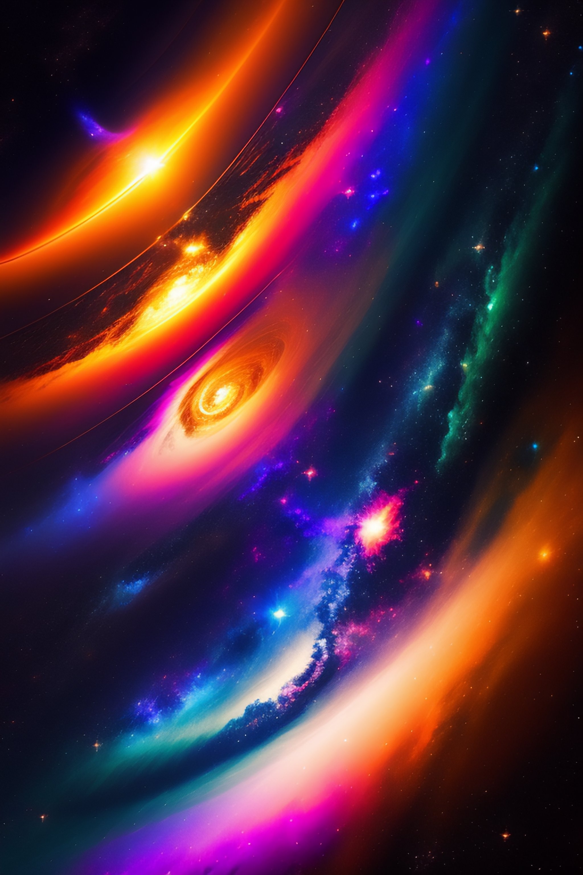 Lexica - Cosmic space scene lots of color sharp resolution, galaxies ...