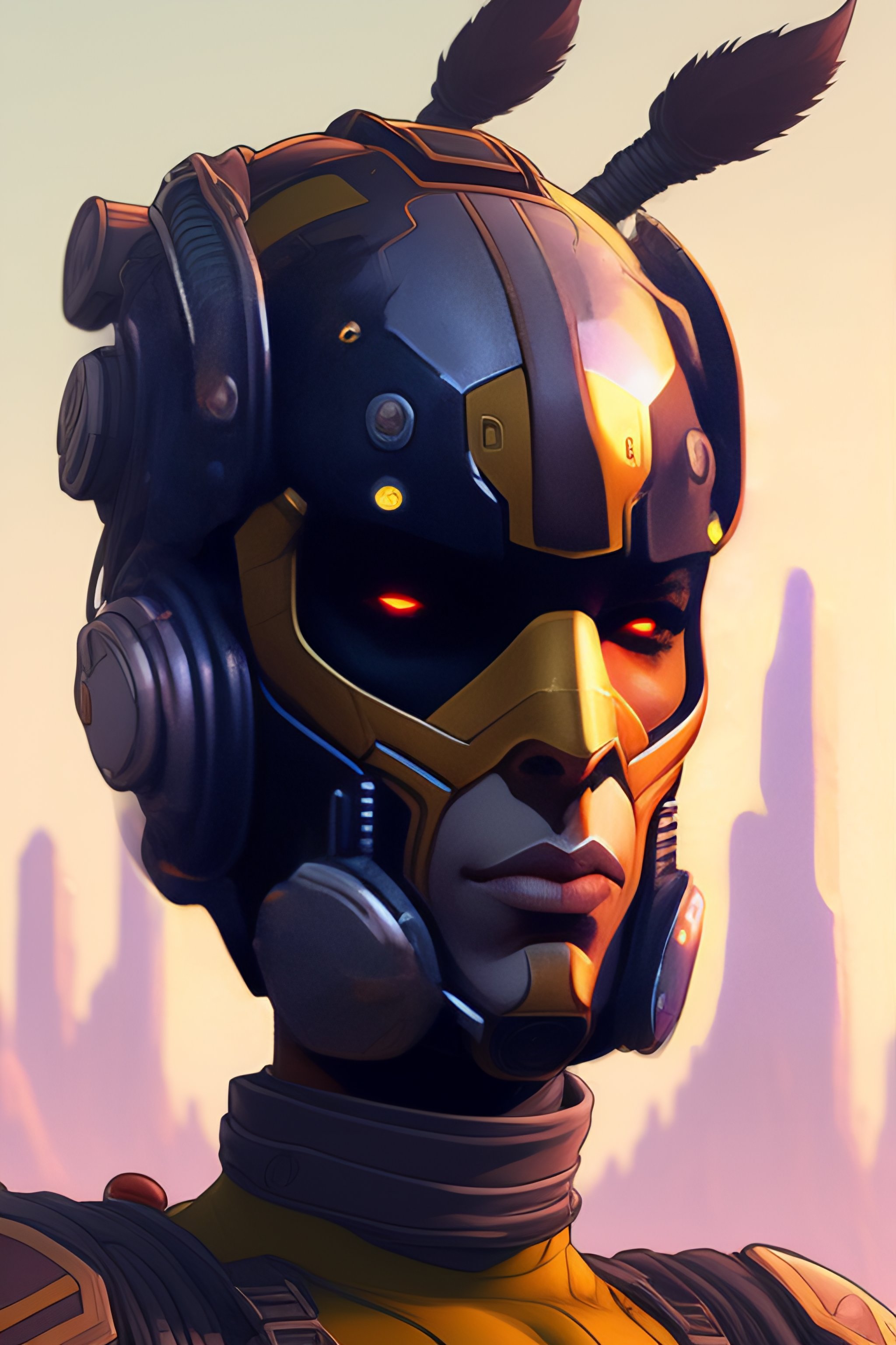 Lexica - A study of cell shaded portrait of james cameron cyborg as ...