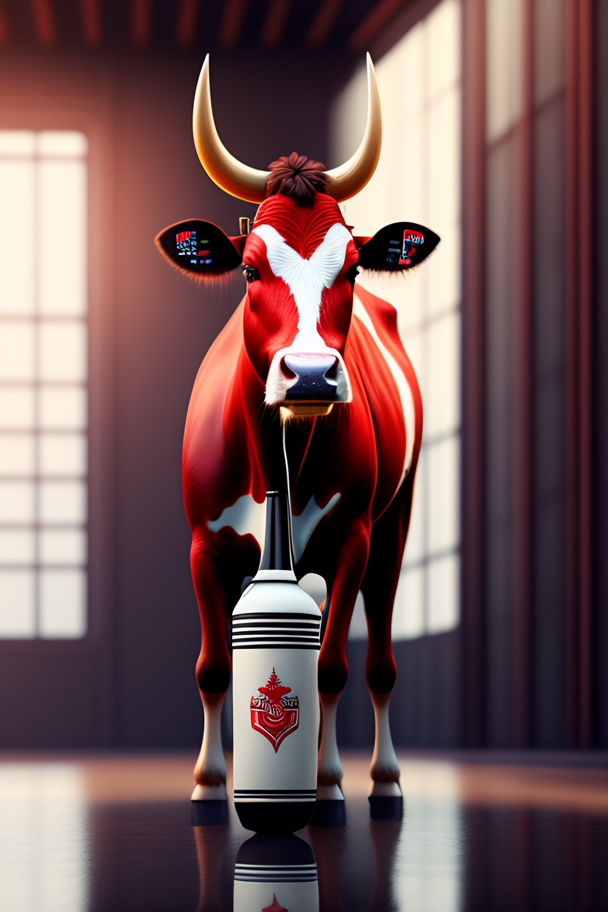 Cow Standing On Hind Legs