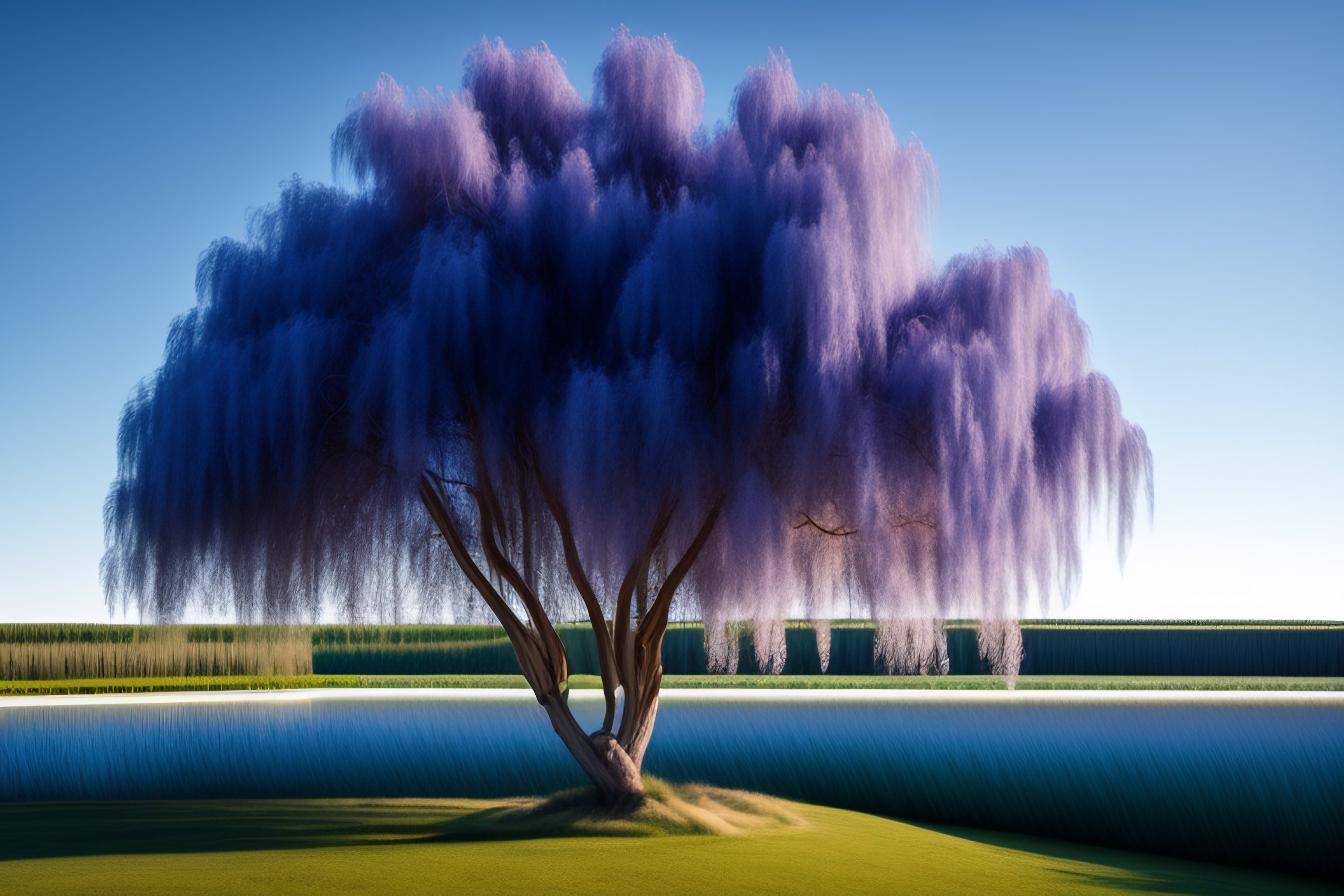 Lexica - Big blue willow tree