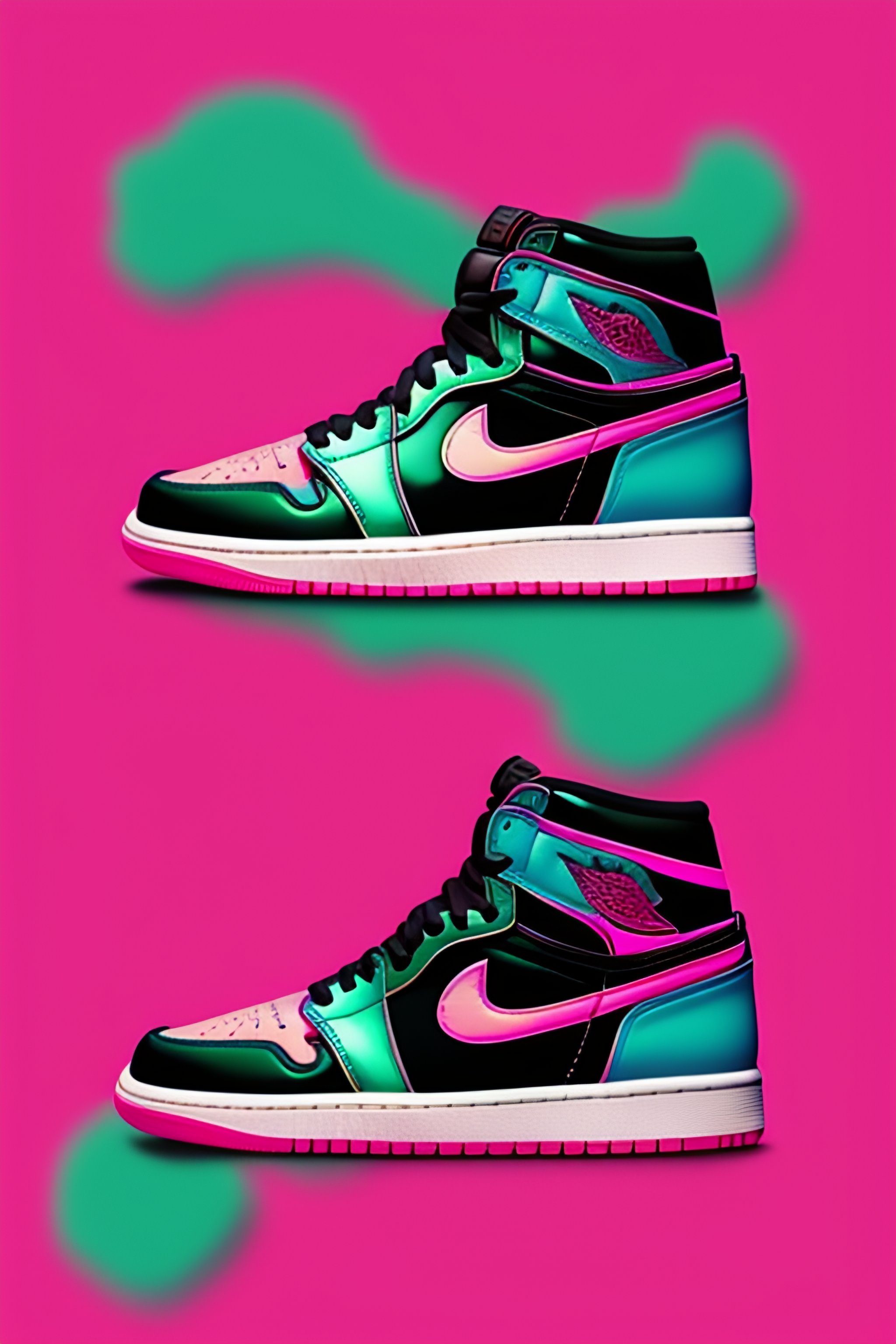 Lexica - Nike jordan 1 "chicago" colorway, pink cloud background
