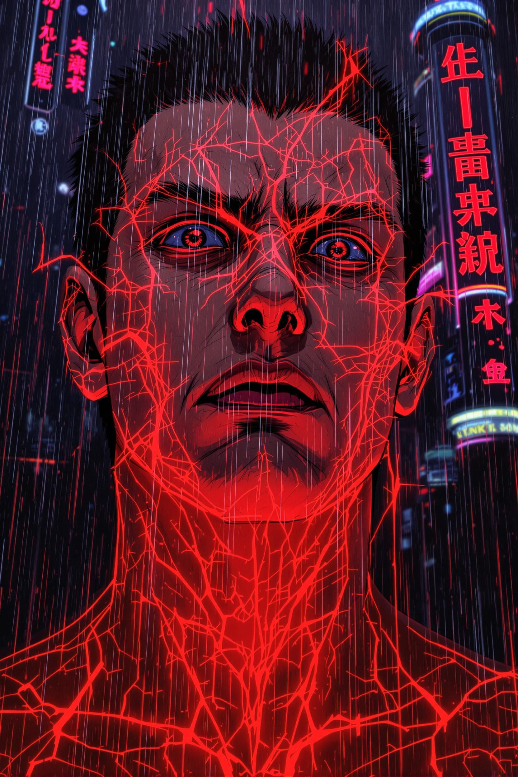 Lexica - Anime art of Akira, detailed scene, red, perfect face ...