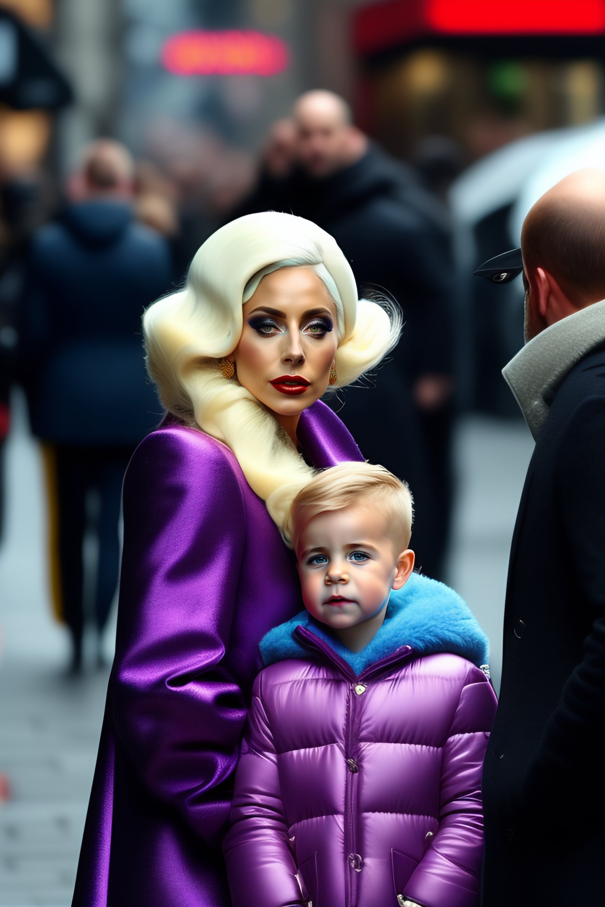 Lexica - Lady gaga as a mother in glasgow city centre