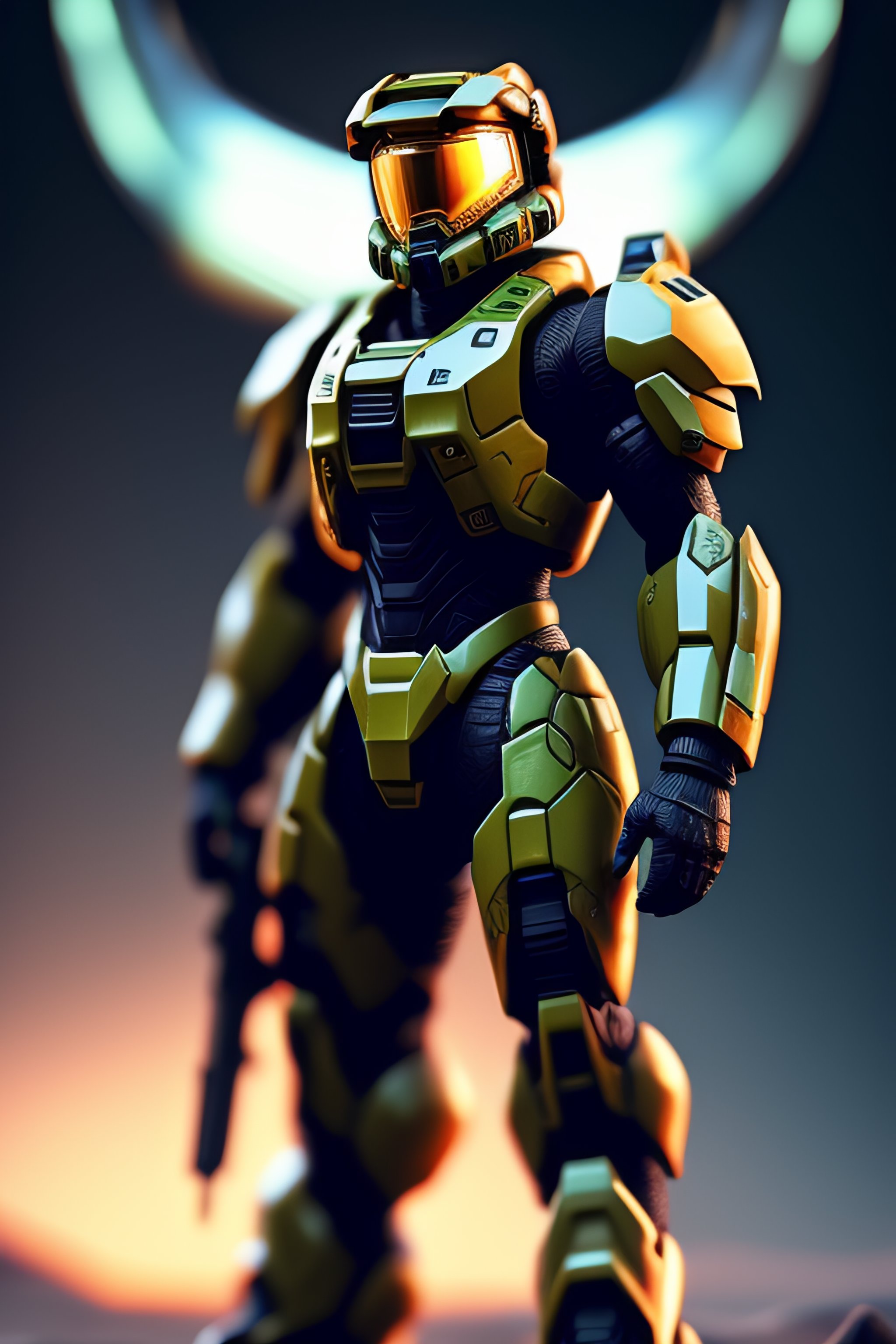 Lexica - Master Chief from halo made from various recycled plastic ...