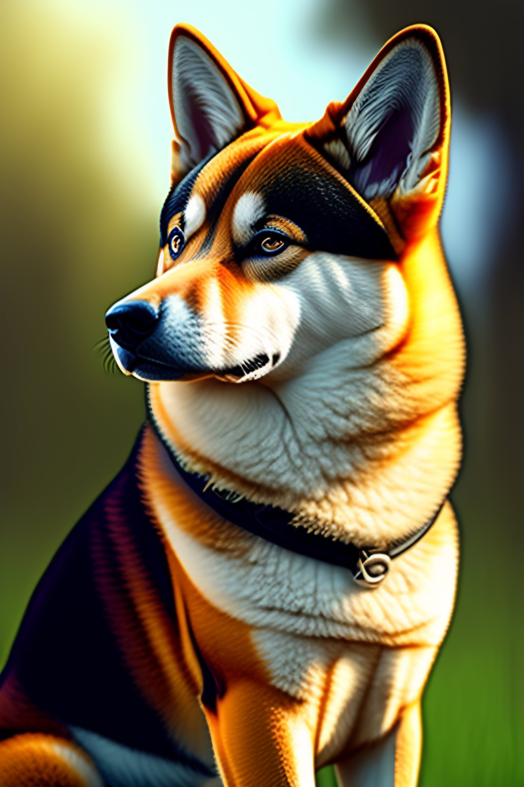 Lexica - Shiba Inu musclé et enervé digital art