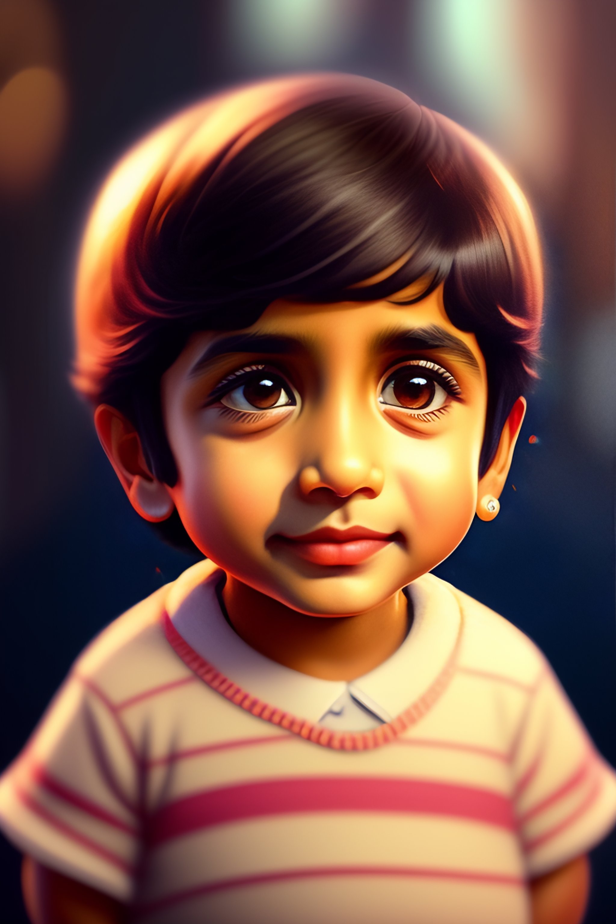 Lexica - Amitabh Bachchan, Cute and adorable cartoon, baby face ...
