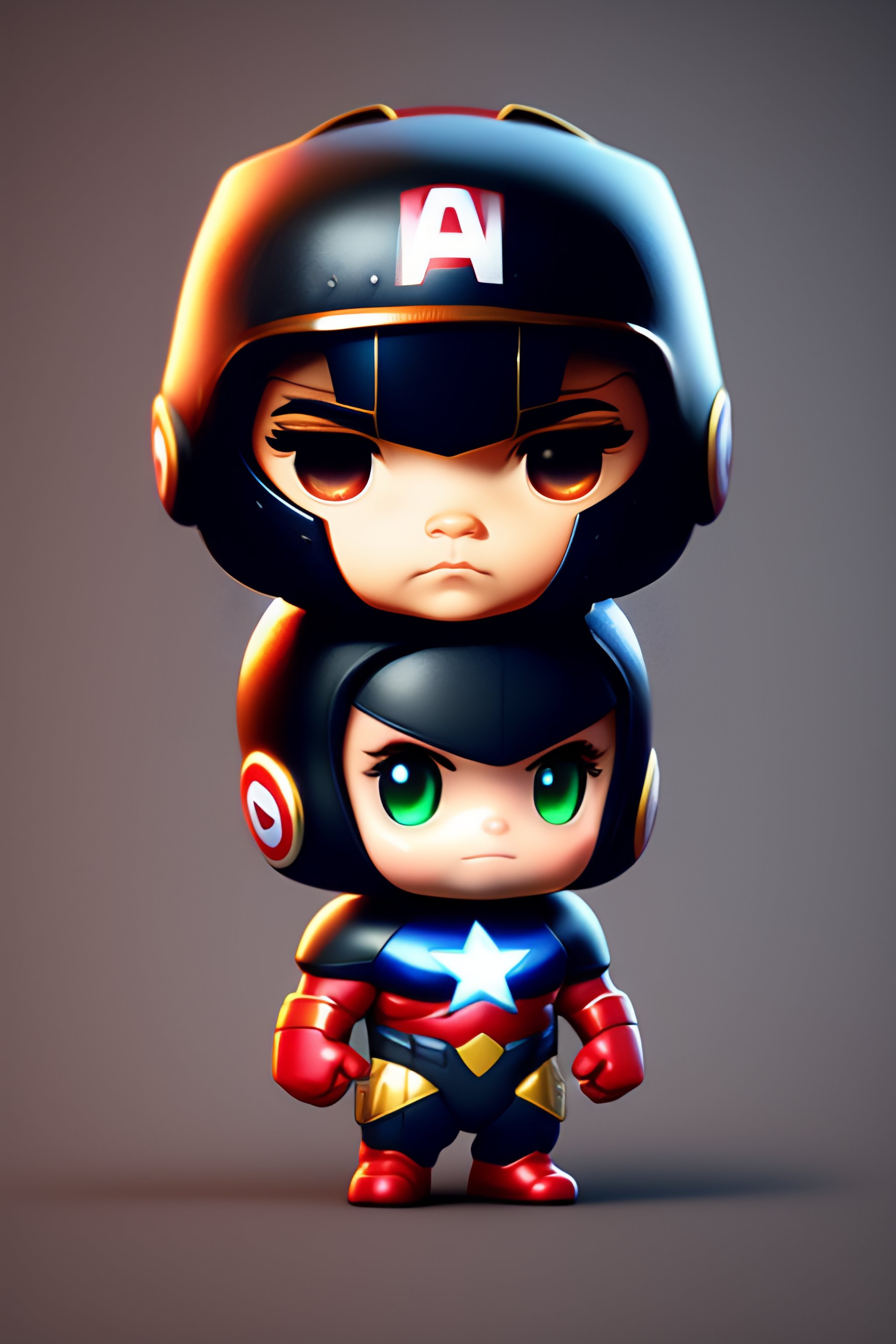Lexica - Cute chibi marvel character, 3d, unreal engine
