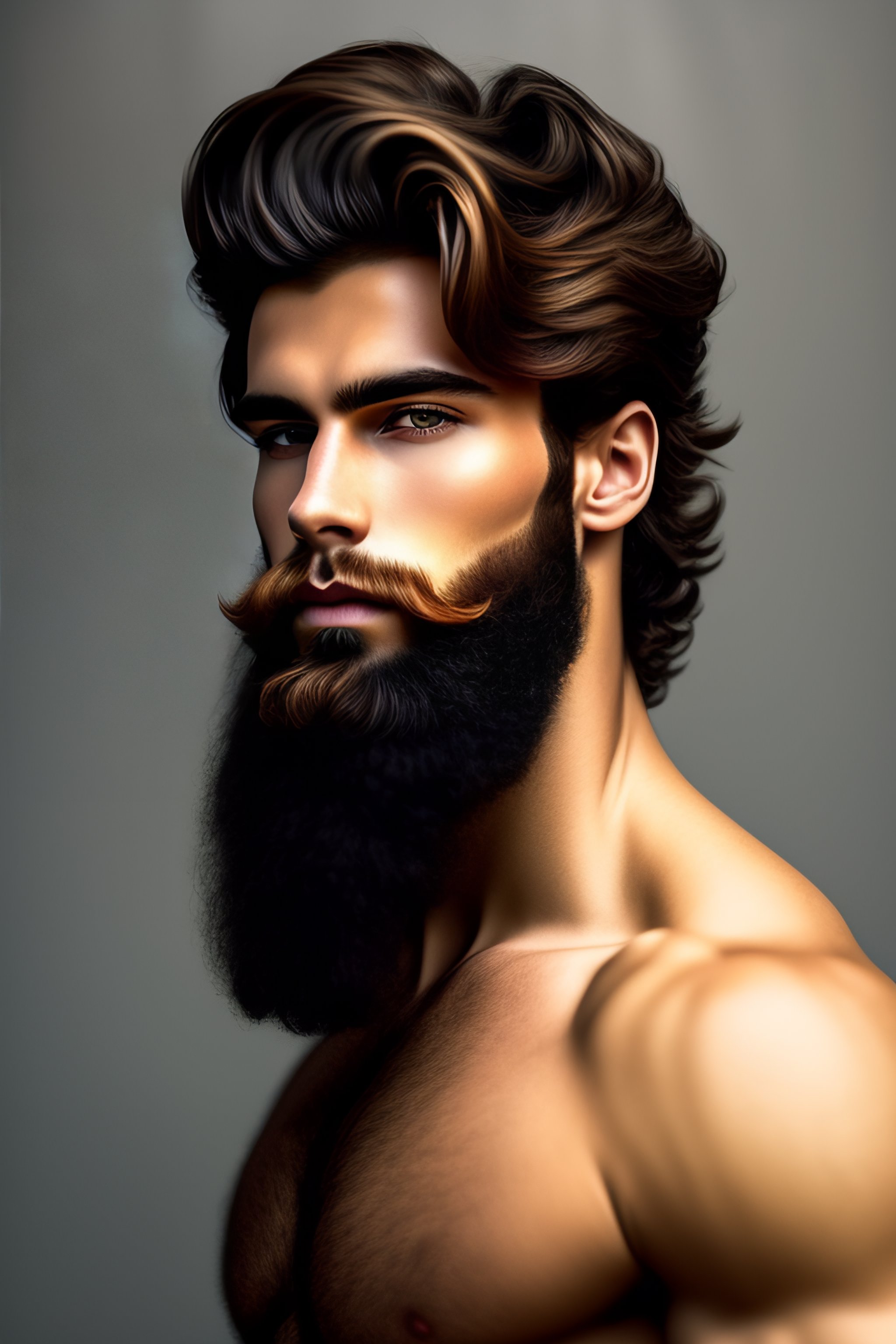 Lexica - Dessine moi un homme de 20 ans, il mesure 1m88, il a une barbe ...