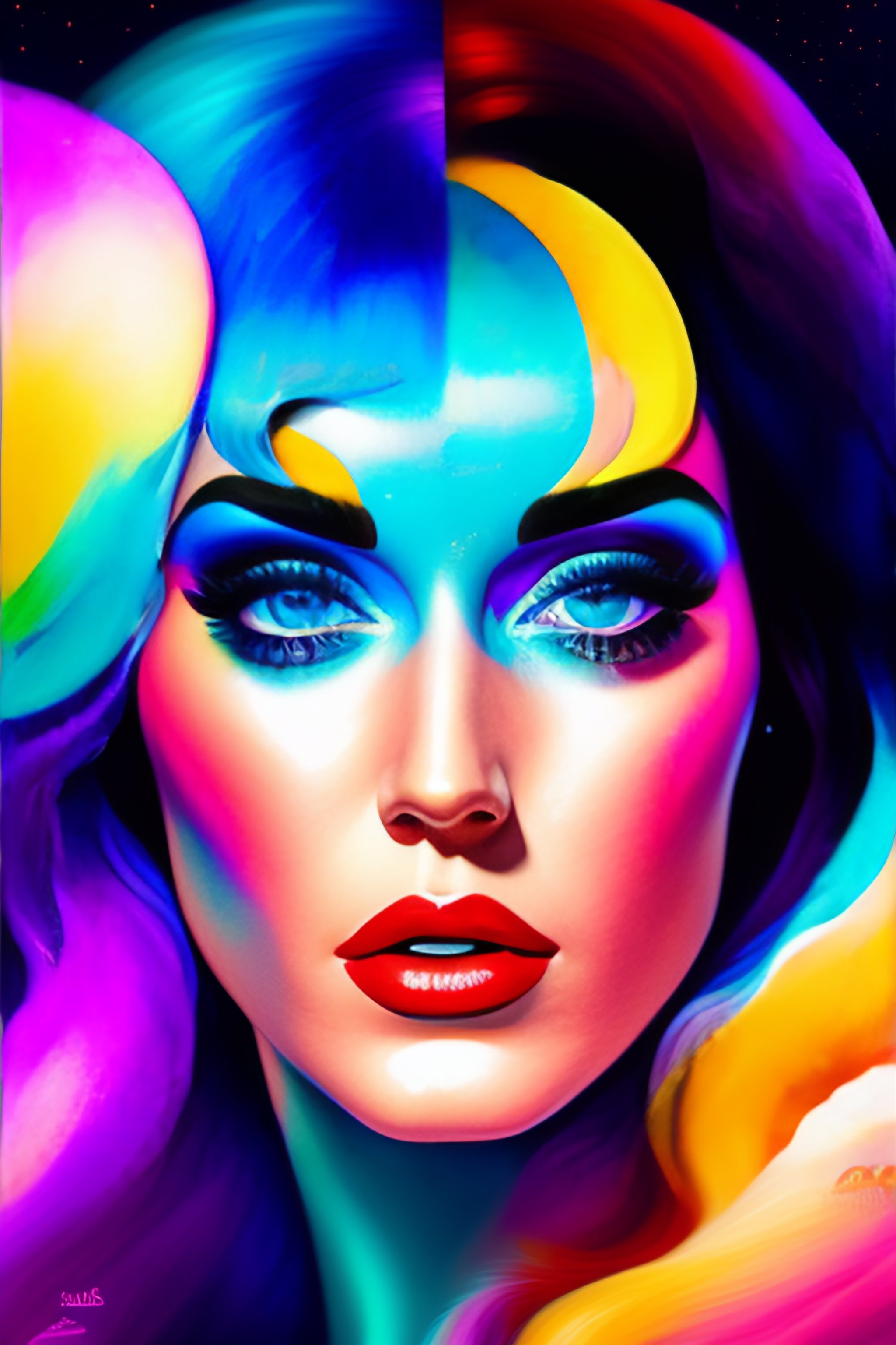 Lexica - Katy perry detailed face, You are the universe experiencing ...