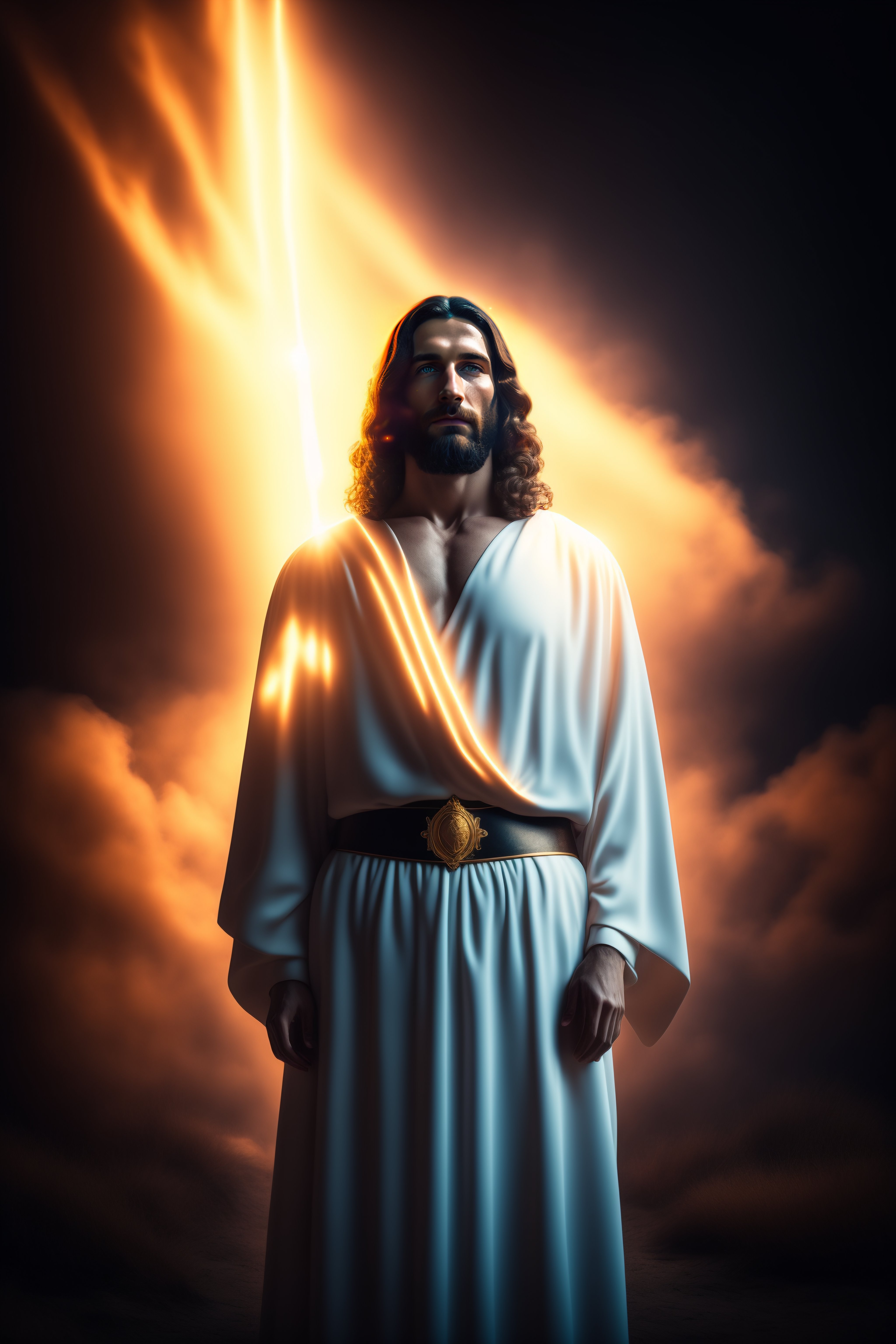 Lexica - Jesus, heaven, realistic photography, shining, portrait ...