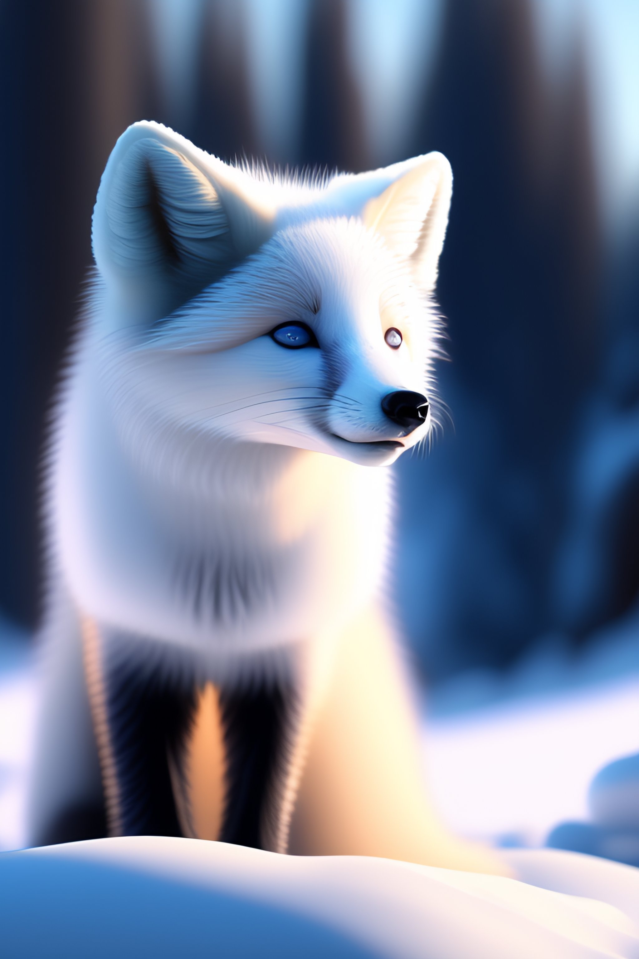 Snow Fox Cartoon