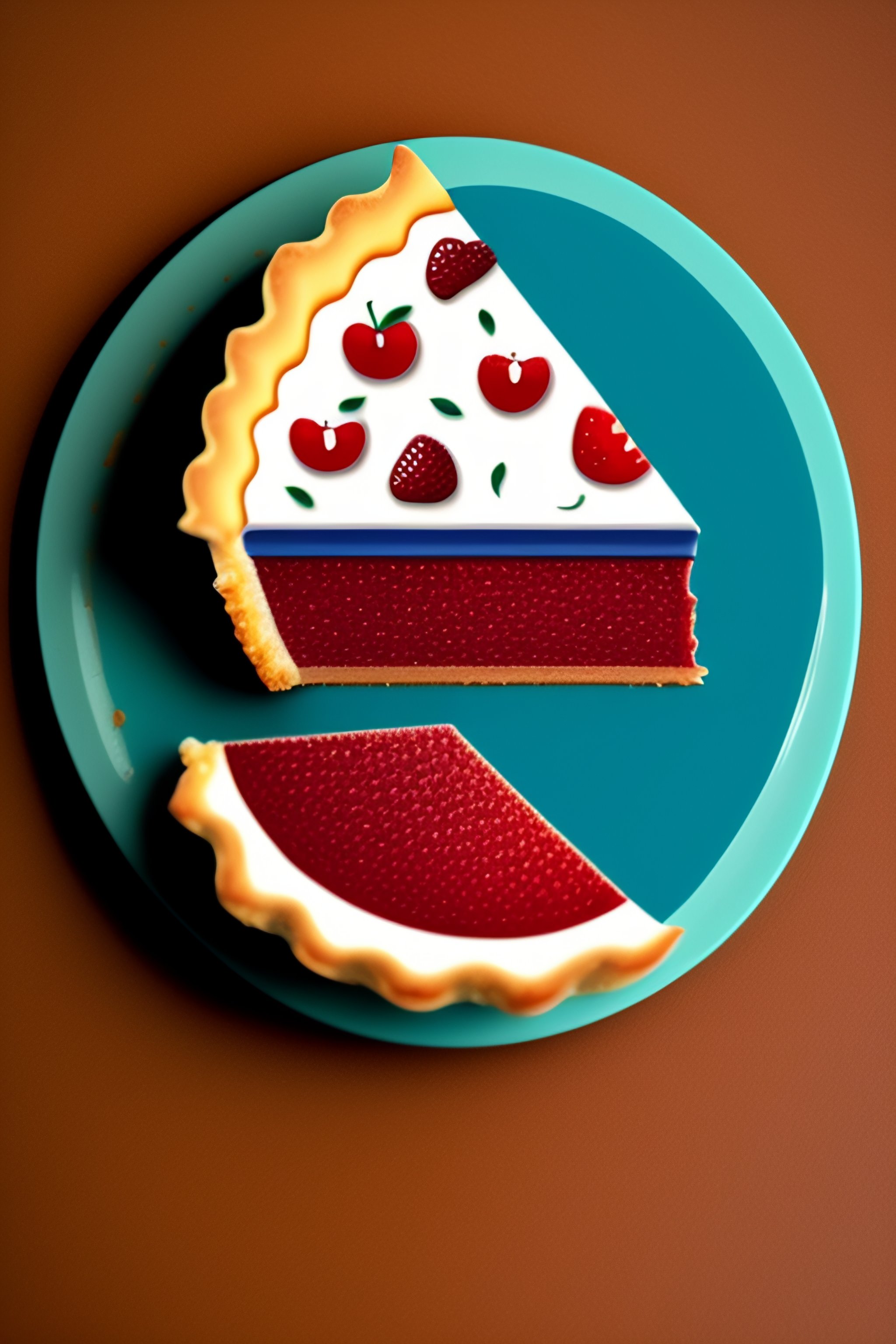 Lexica - Cute slice of pie with face die-cut sticker