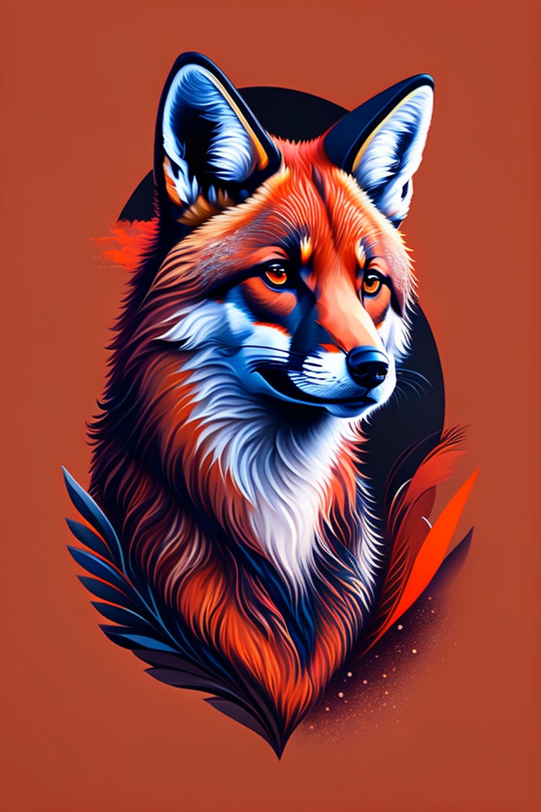 Lexica - Artwork of t-shirt graphic design, flat design of a fierce and ...