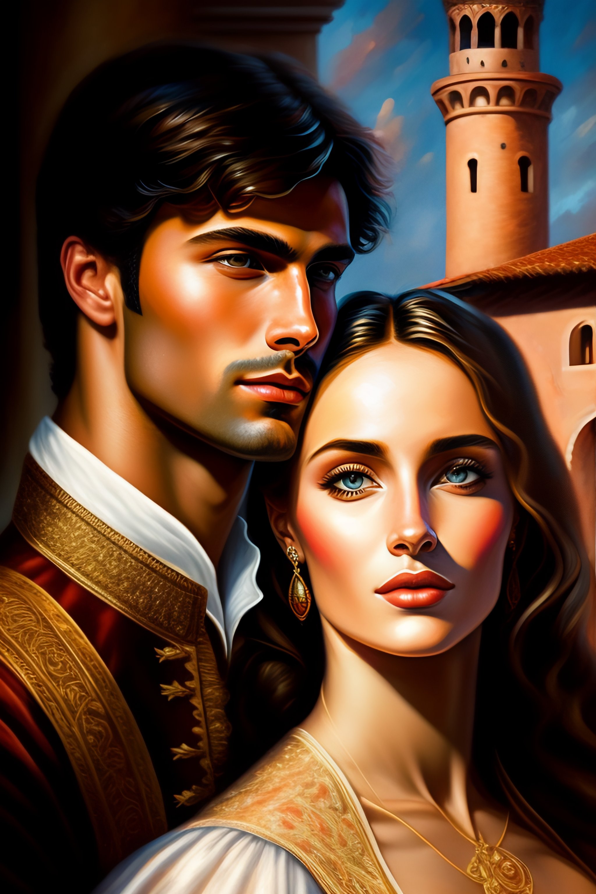 Lexica - Highly detailed painting of shakespeare's romeo and juliet in ...
