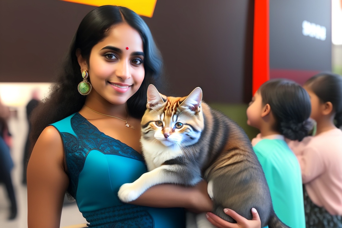 Lexica - Pet Adoption Event (Riya and Meera are at the event. Various ...