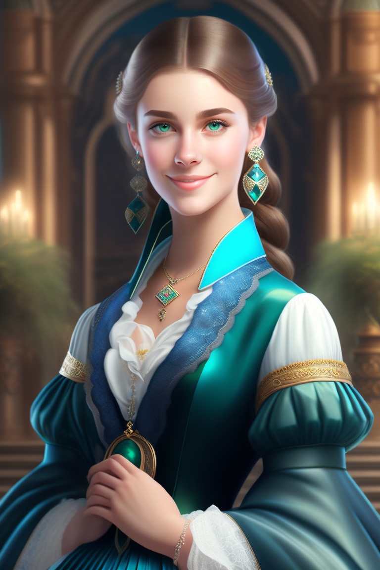 Lexica - 16 year old french royalty princess in 1500 with brunette hair ...