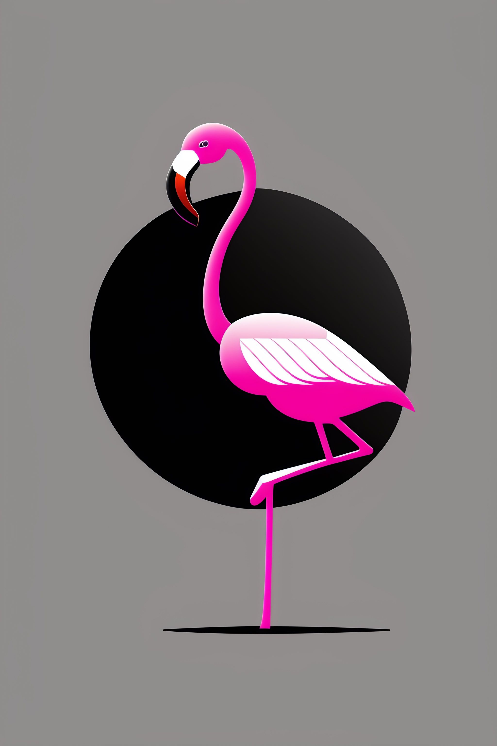 Lexica - Minimal flamingo 2d, simple logo design of flamingo,flat 2d ...