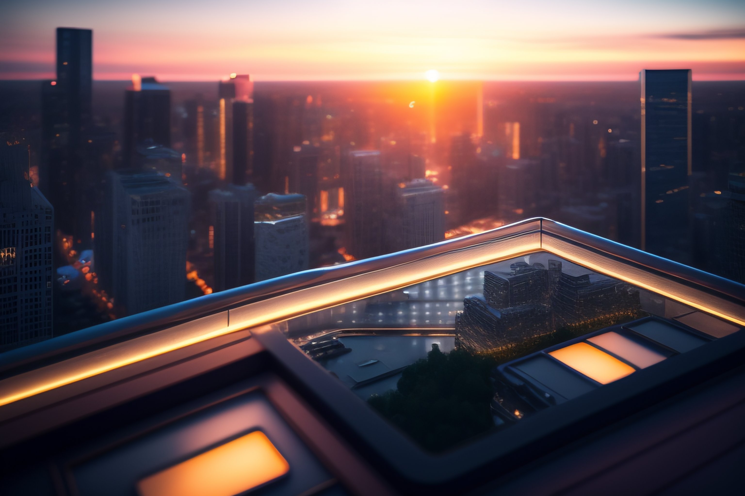 Lexica - Video studio on the roof of a skyscraper, artstation, floor ...