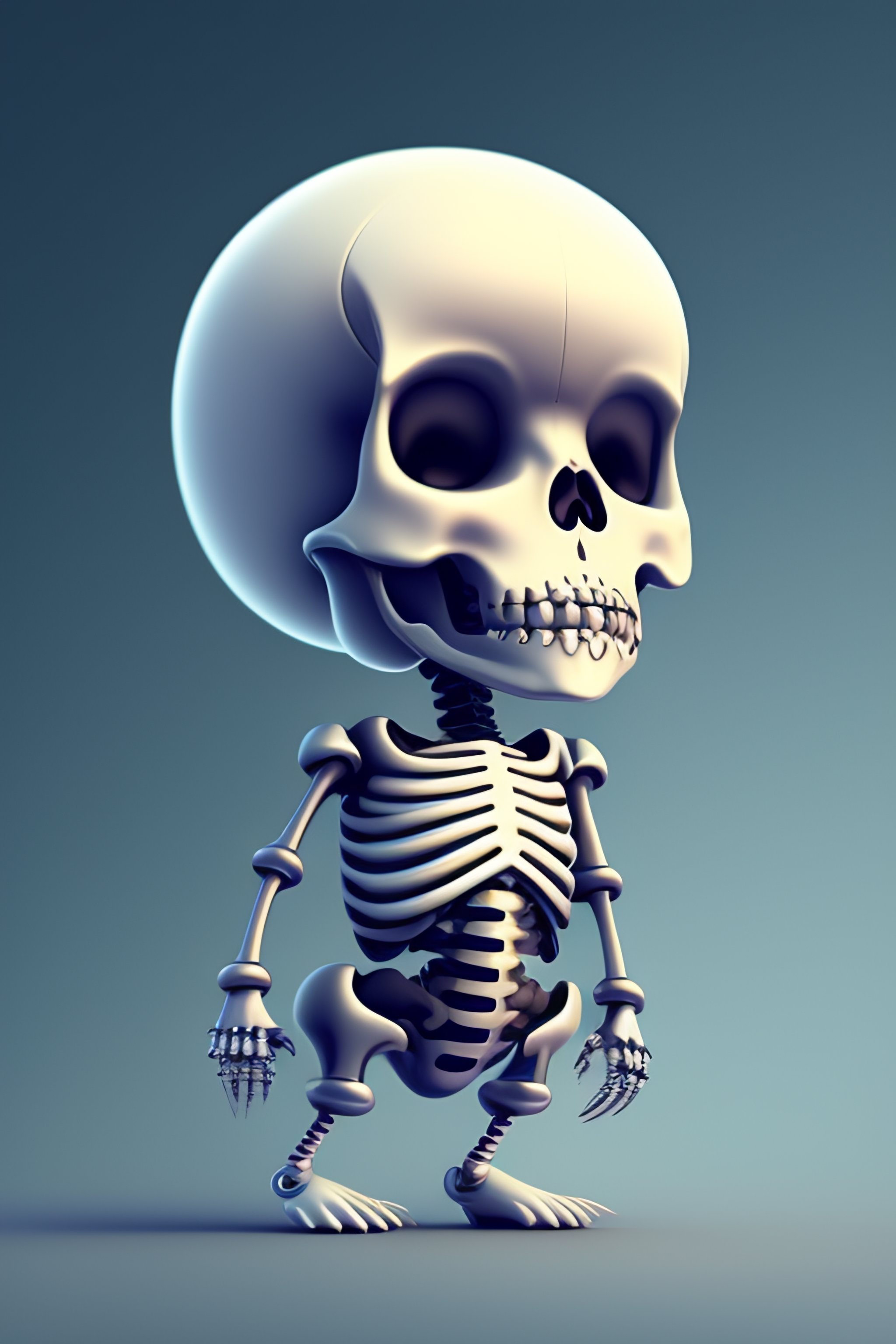 Lexica - Cute and adorable cartoon skeleton baby, fantasy, dreamlike ...