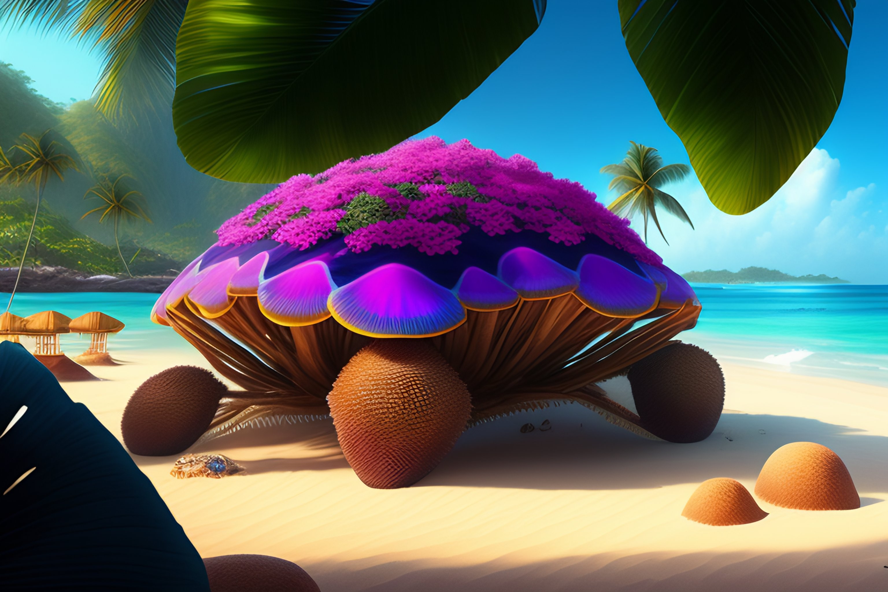 Lexica - Giant shells clams monsters and coconut crabs on tropical ...