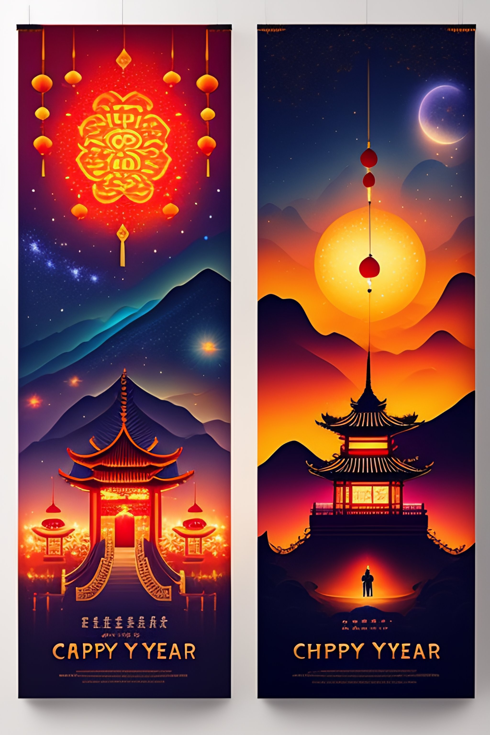 Lexica - A poster for chinese new year festival, the top of this poster ...