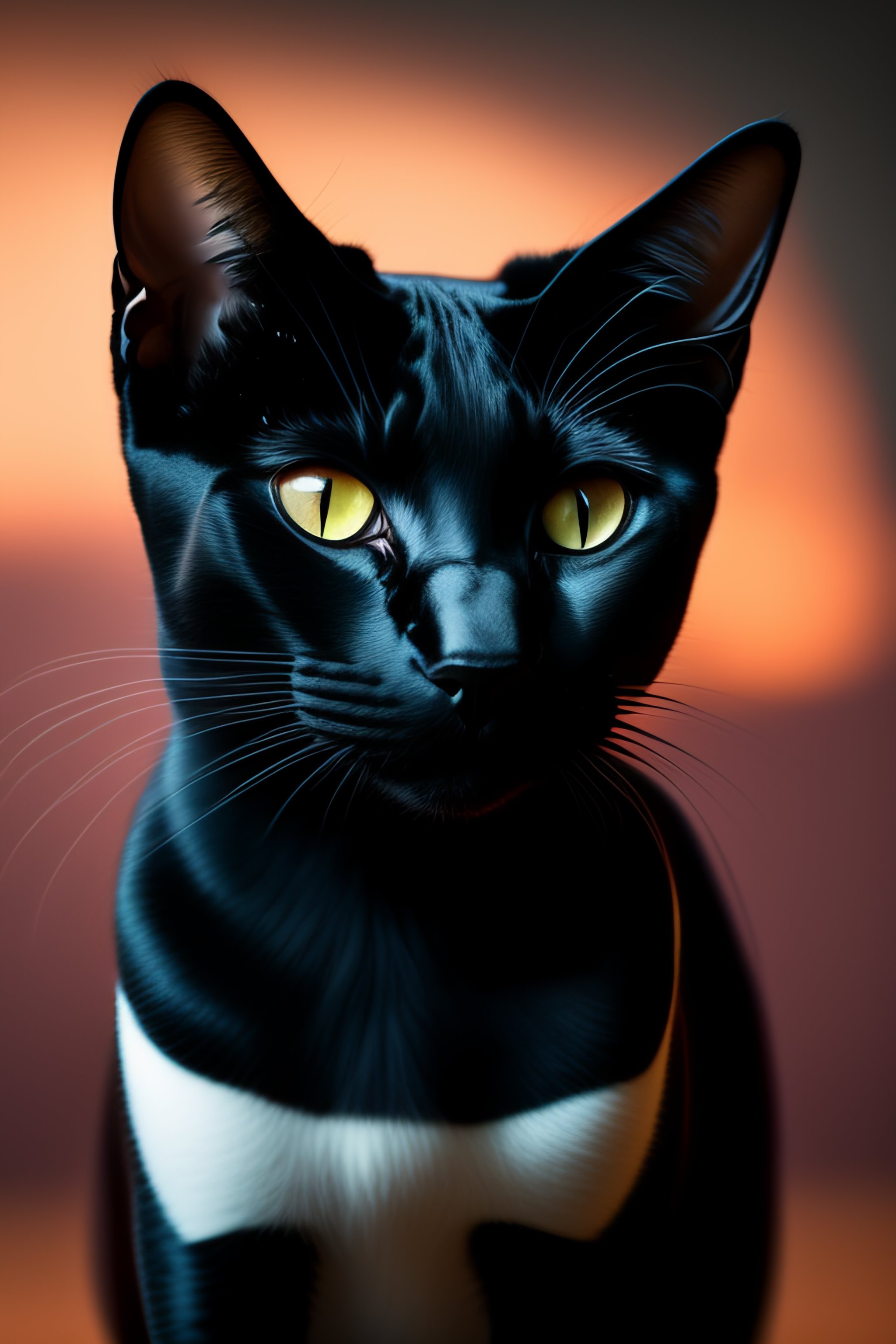 Lexica - Black cat with sewn eyes