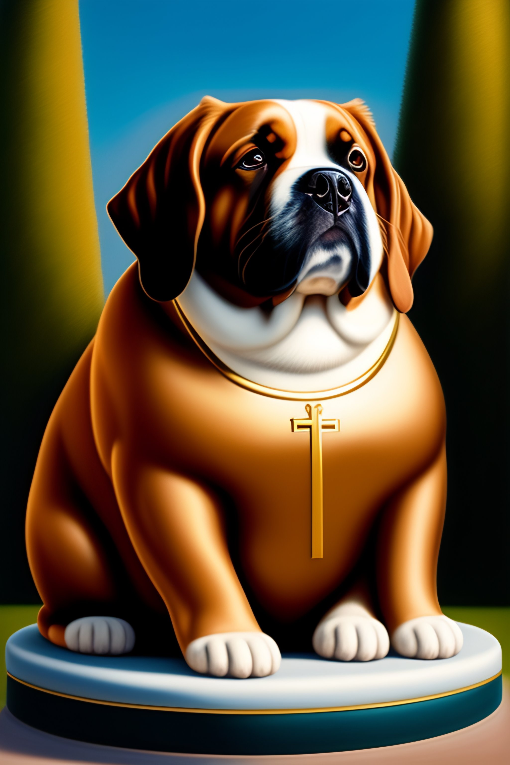 Lexica - Dog pastor aleman art by Fernando Botero