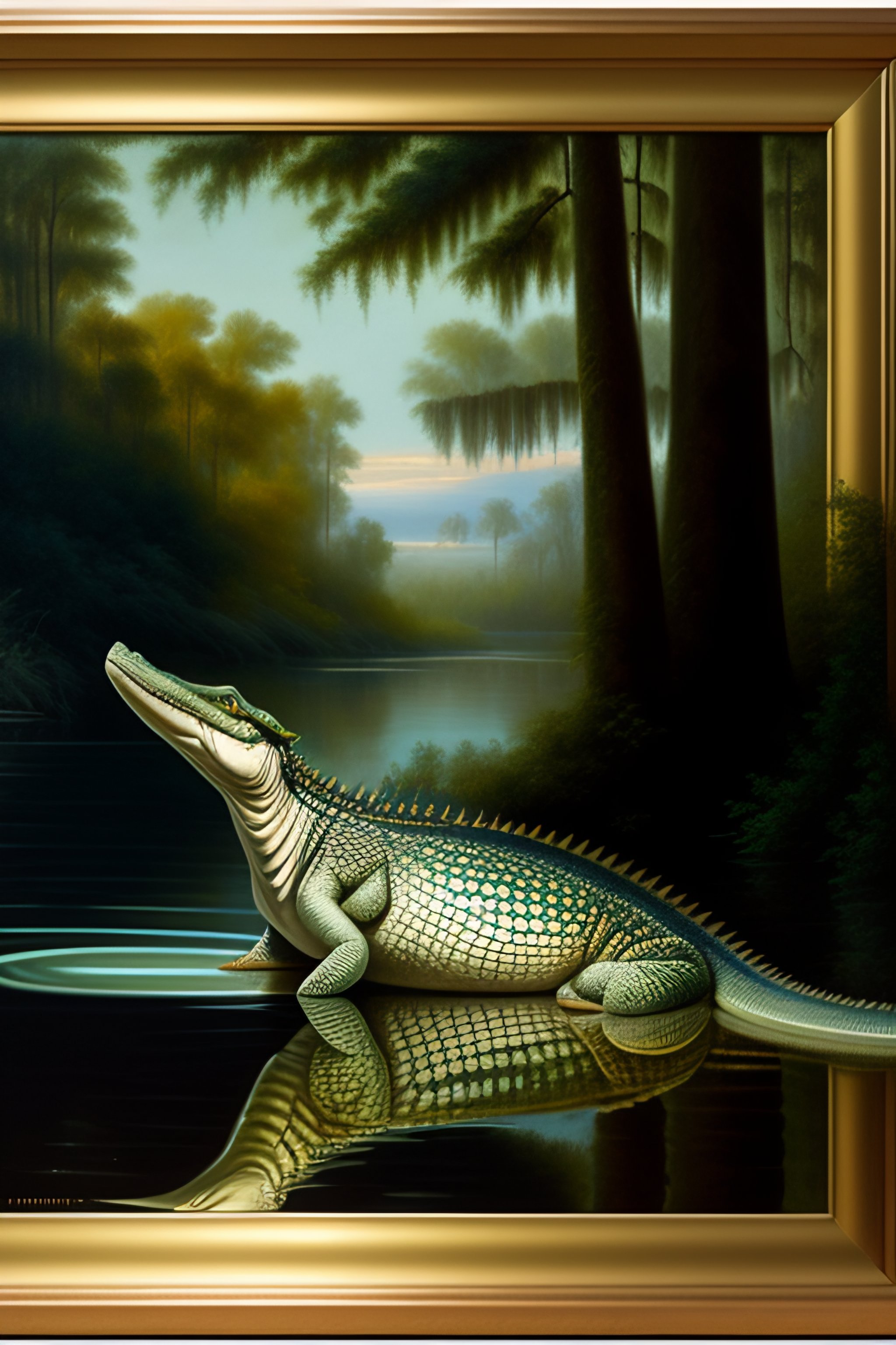 Lexica - Artwork painting of florida alligators by eugene von guerard ...