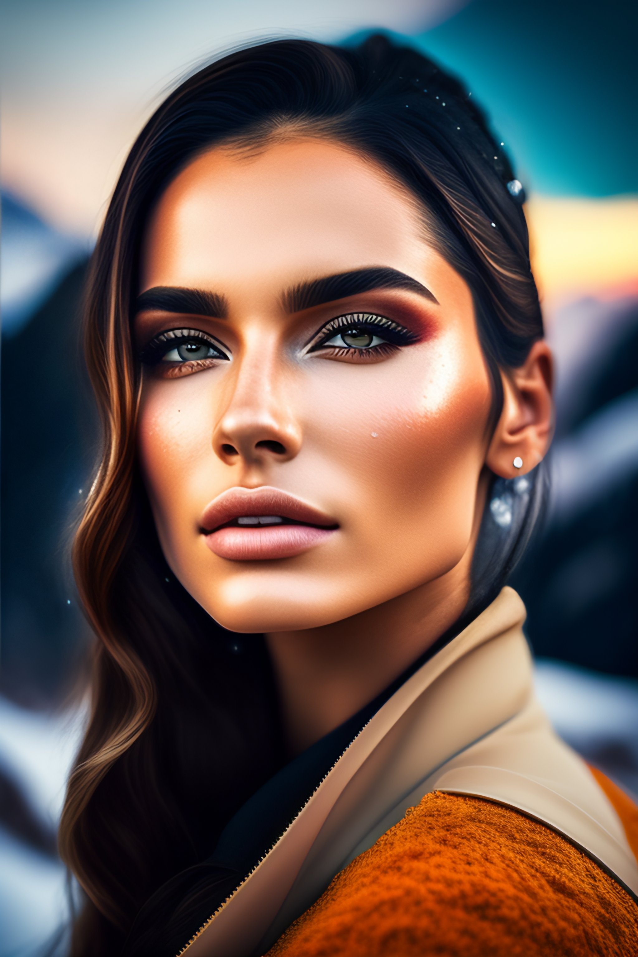 Lexica - Realistic full potrait of Beautiful romanian model's face with ...