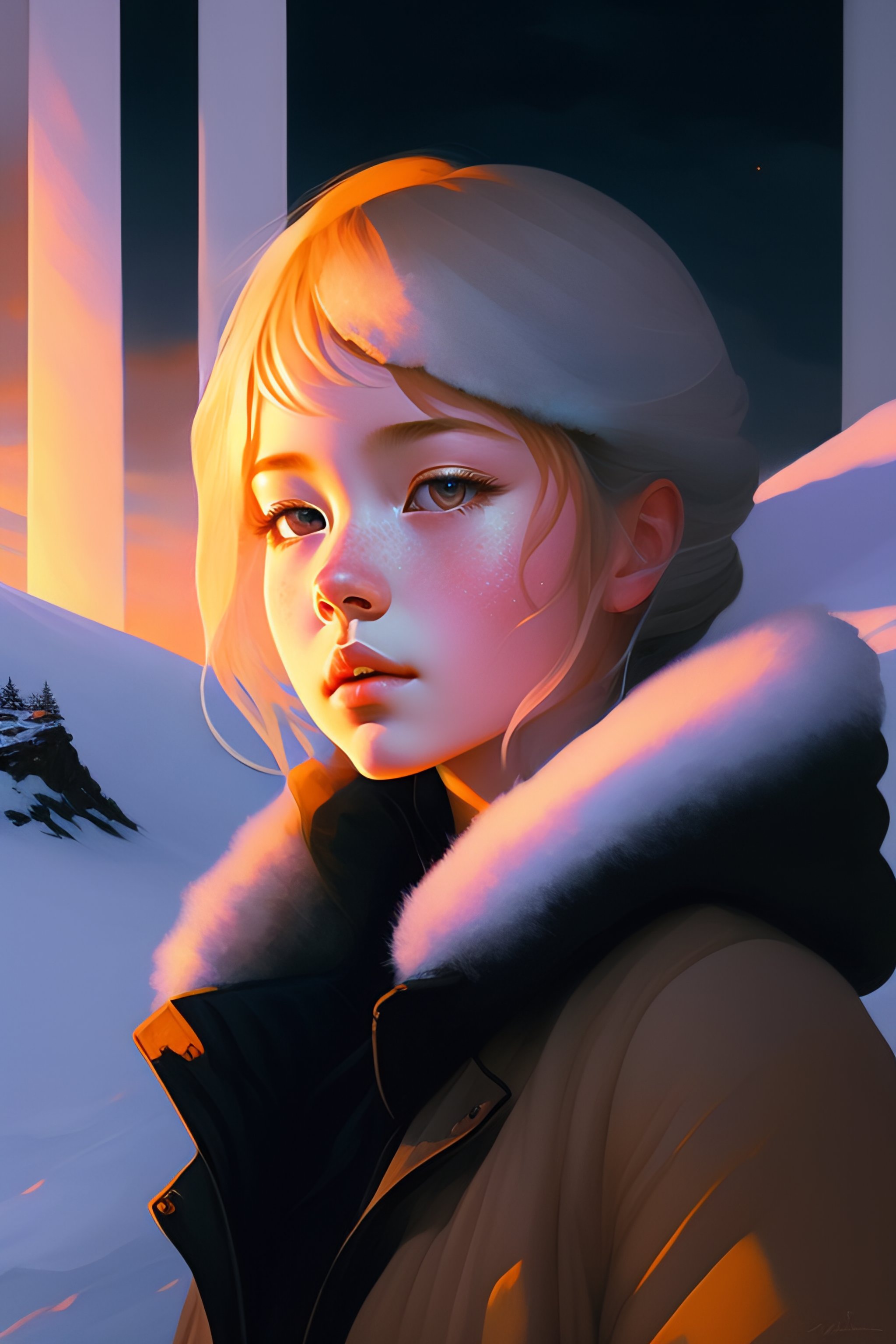 Lexica - Frozen girl. brutalist fantasy, rule of thirds golden ratio ...