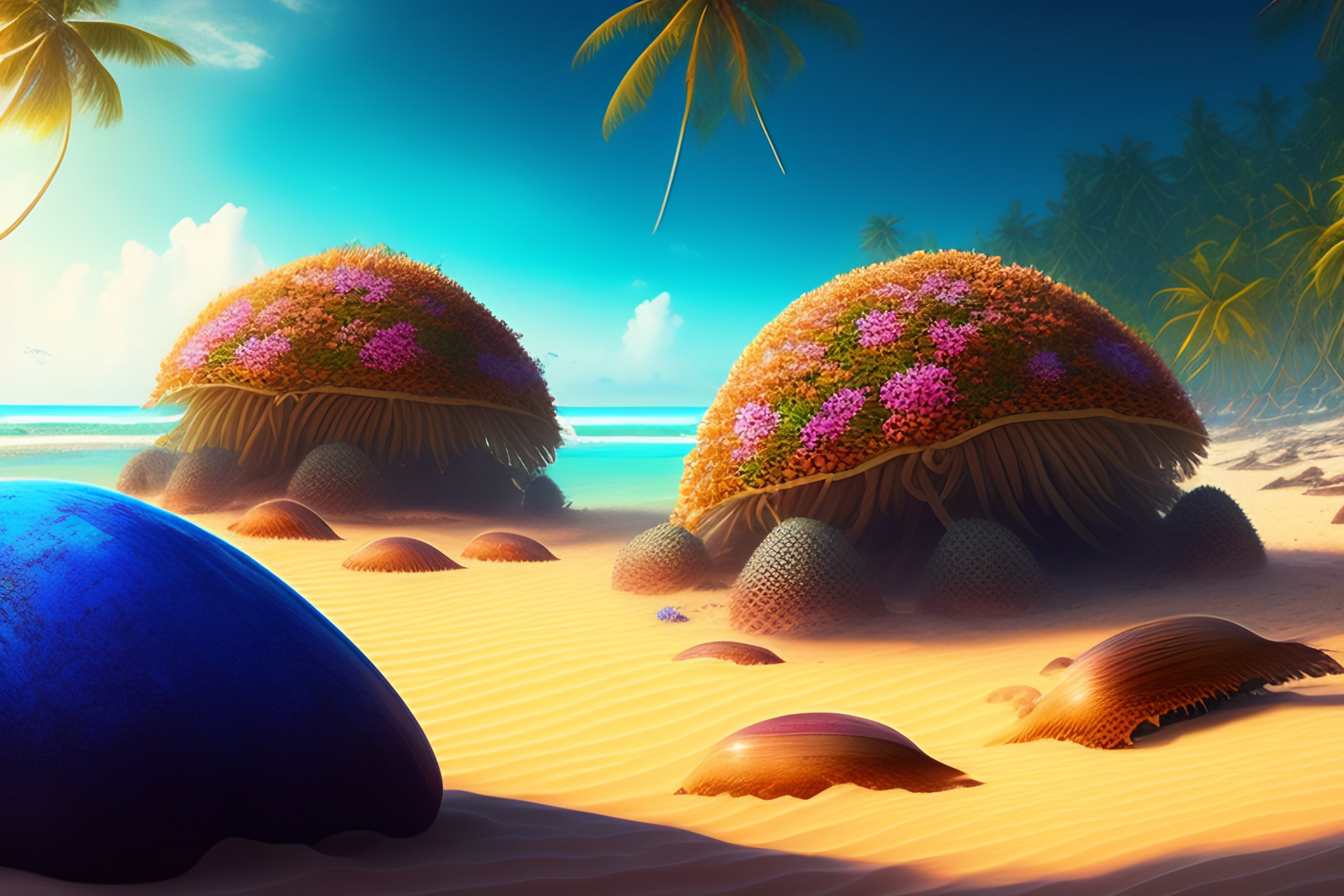 Lexica - Giant shells clams monsters and coconut crabs on tropical ...