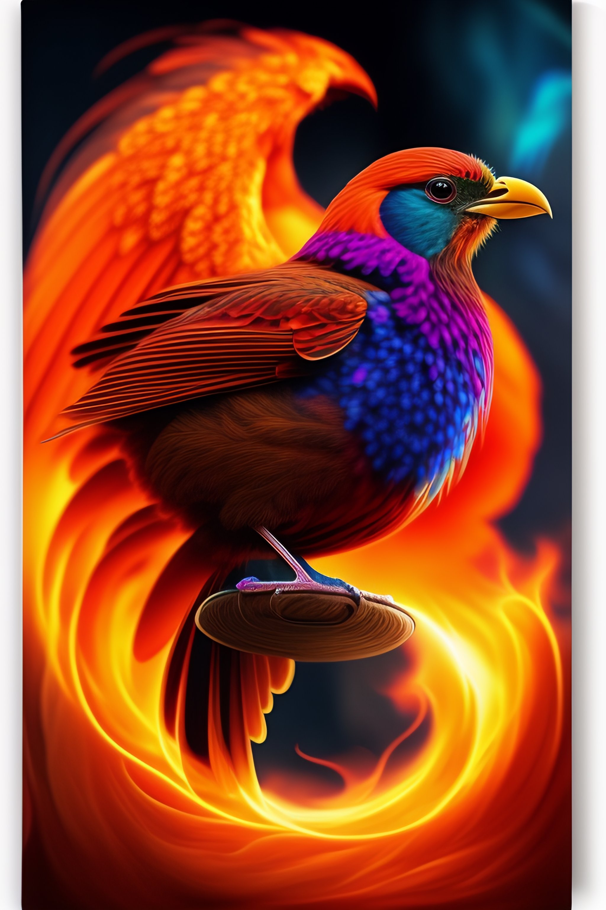Lexica - Beautiful Phoenix bird reburn from flam