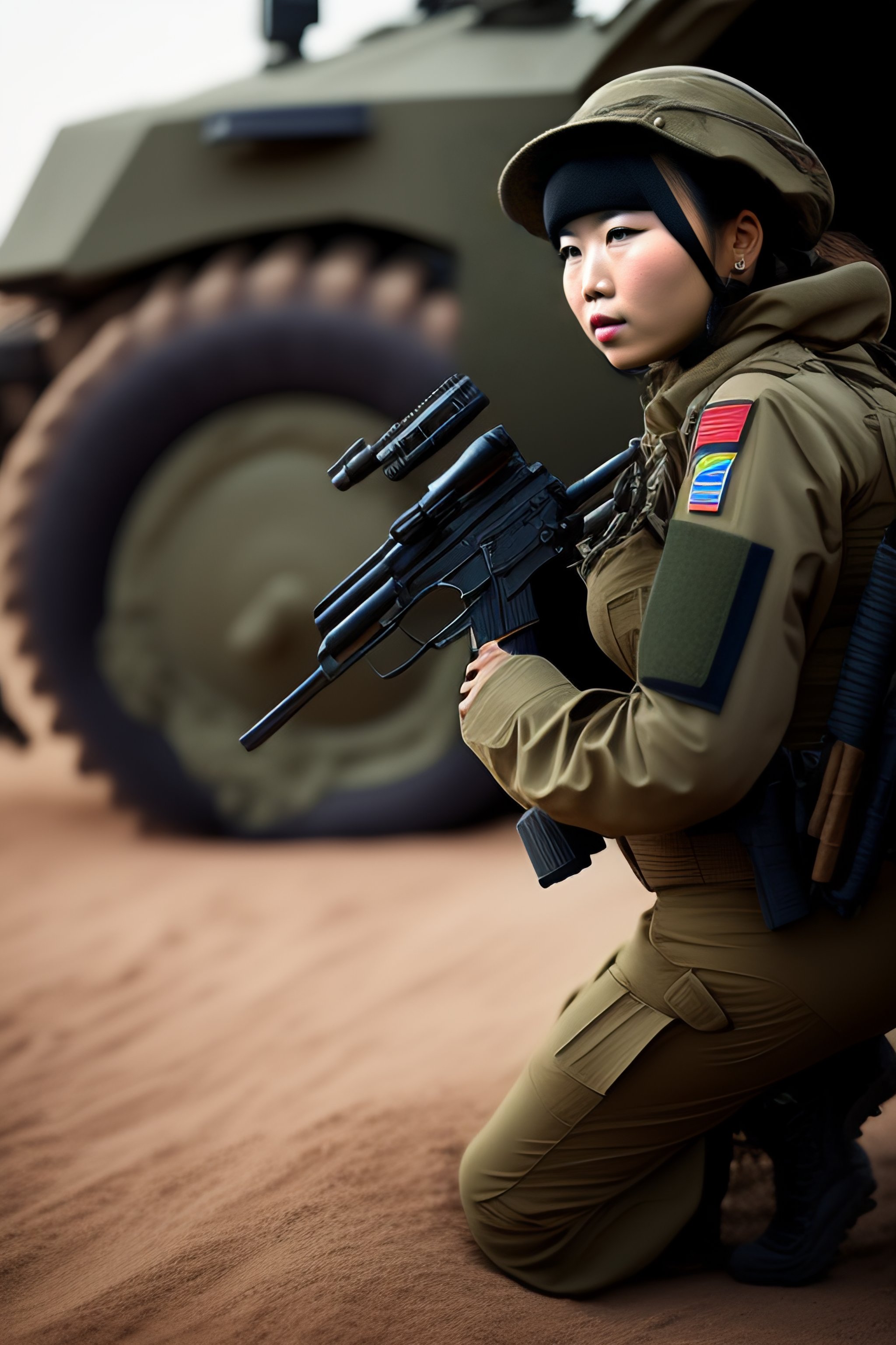 Lexica - Chick with machine gun