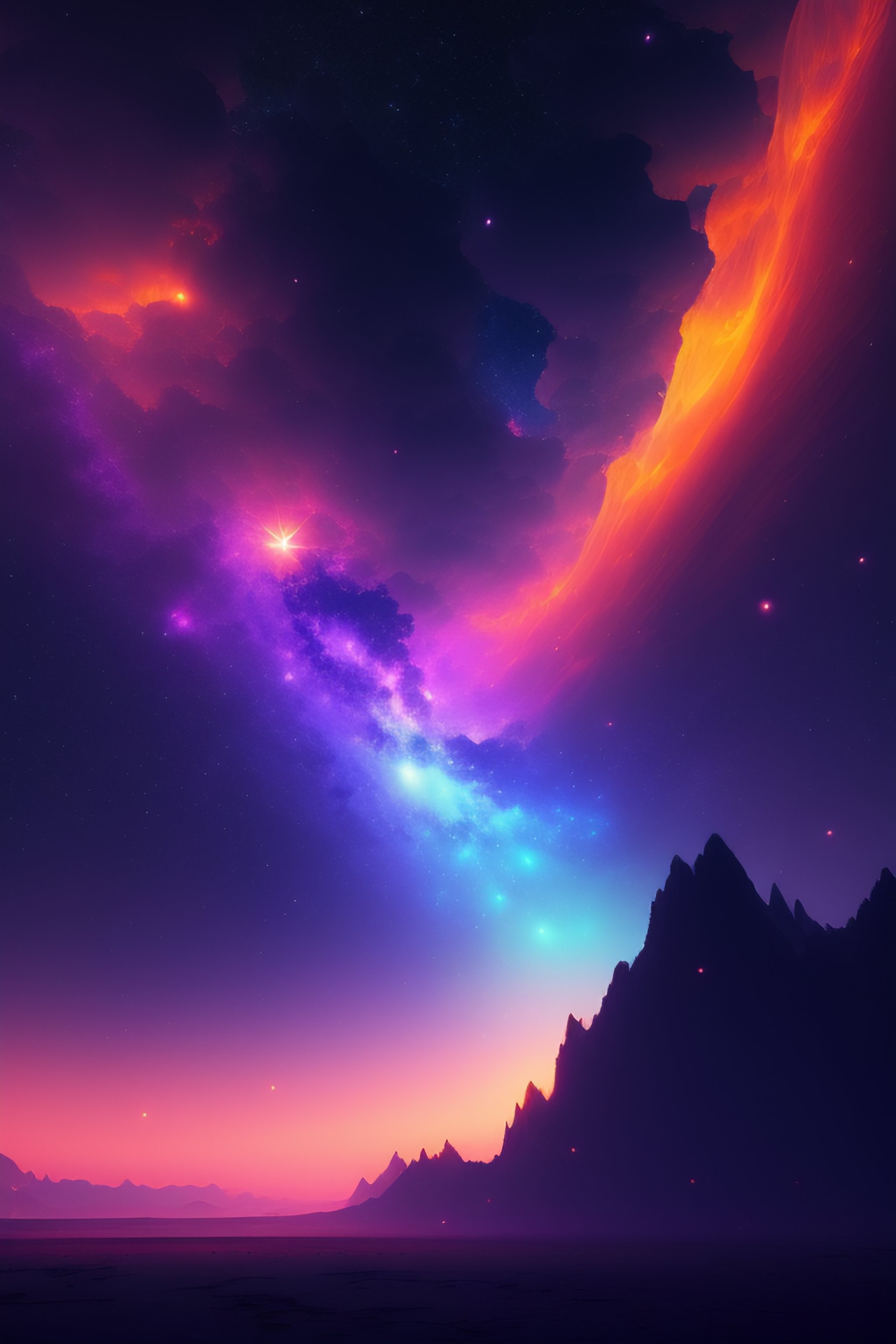 Lexica - (background fantasy sky), nebulae, sparks, stars, space ...