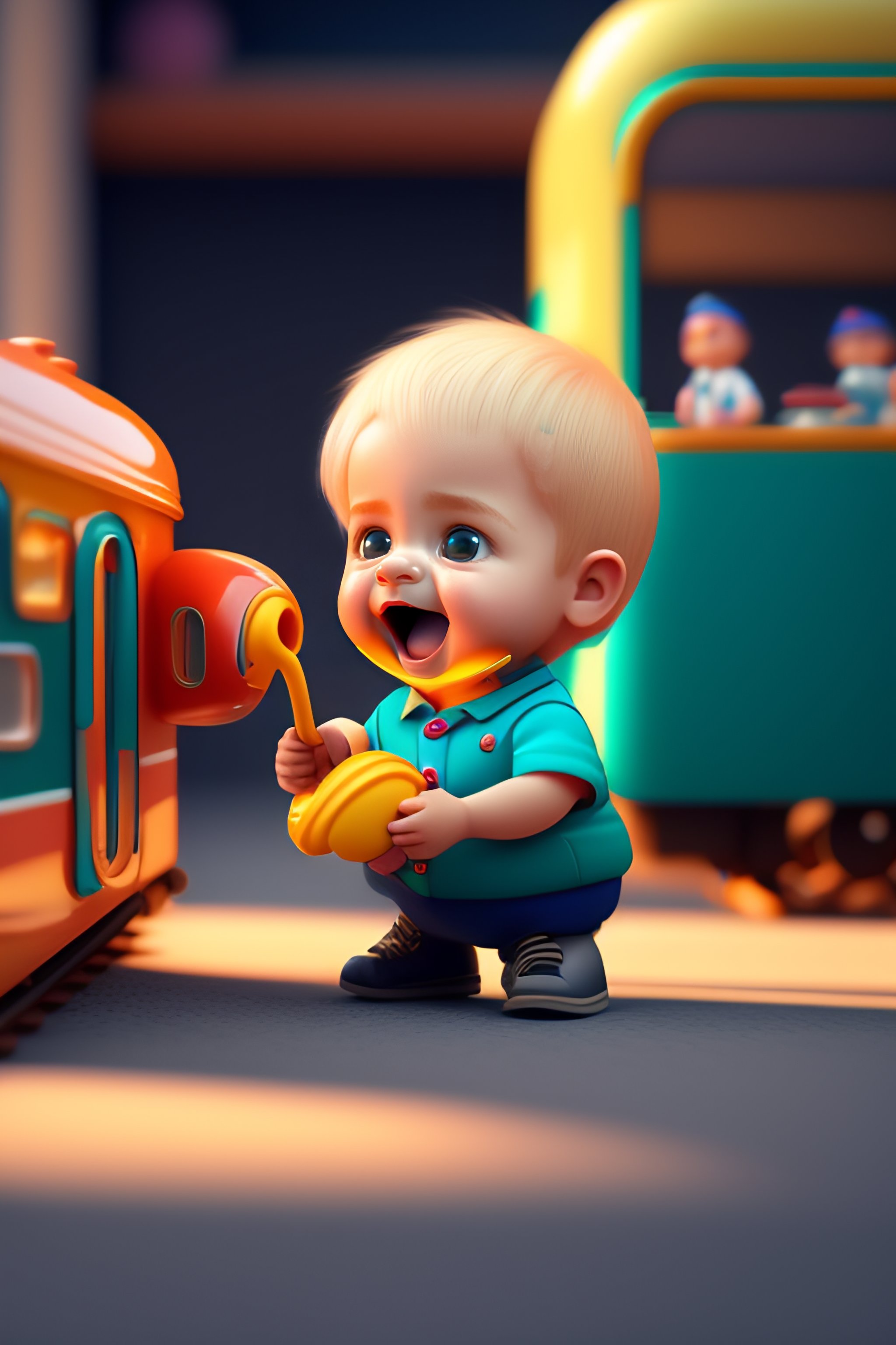 Lexica - C4D render of a comically tiny Cute and adorable cartoon it ...