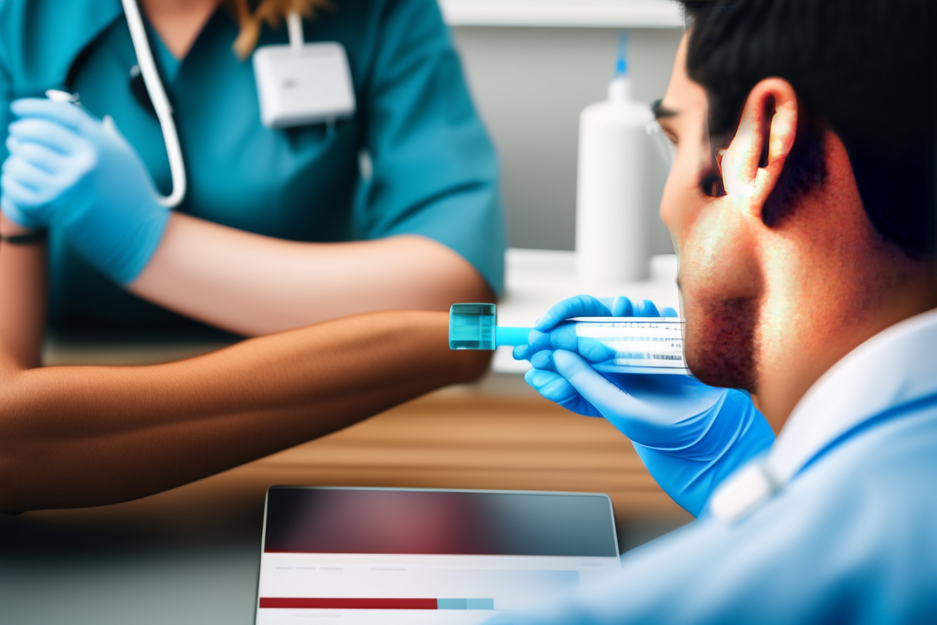 Lexica - Person getting a blood test at a doctor's office