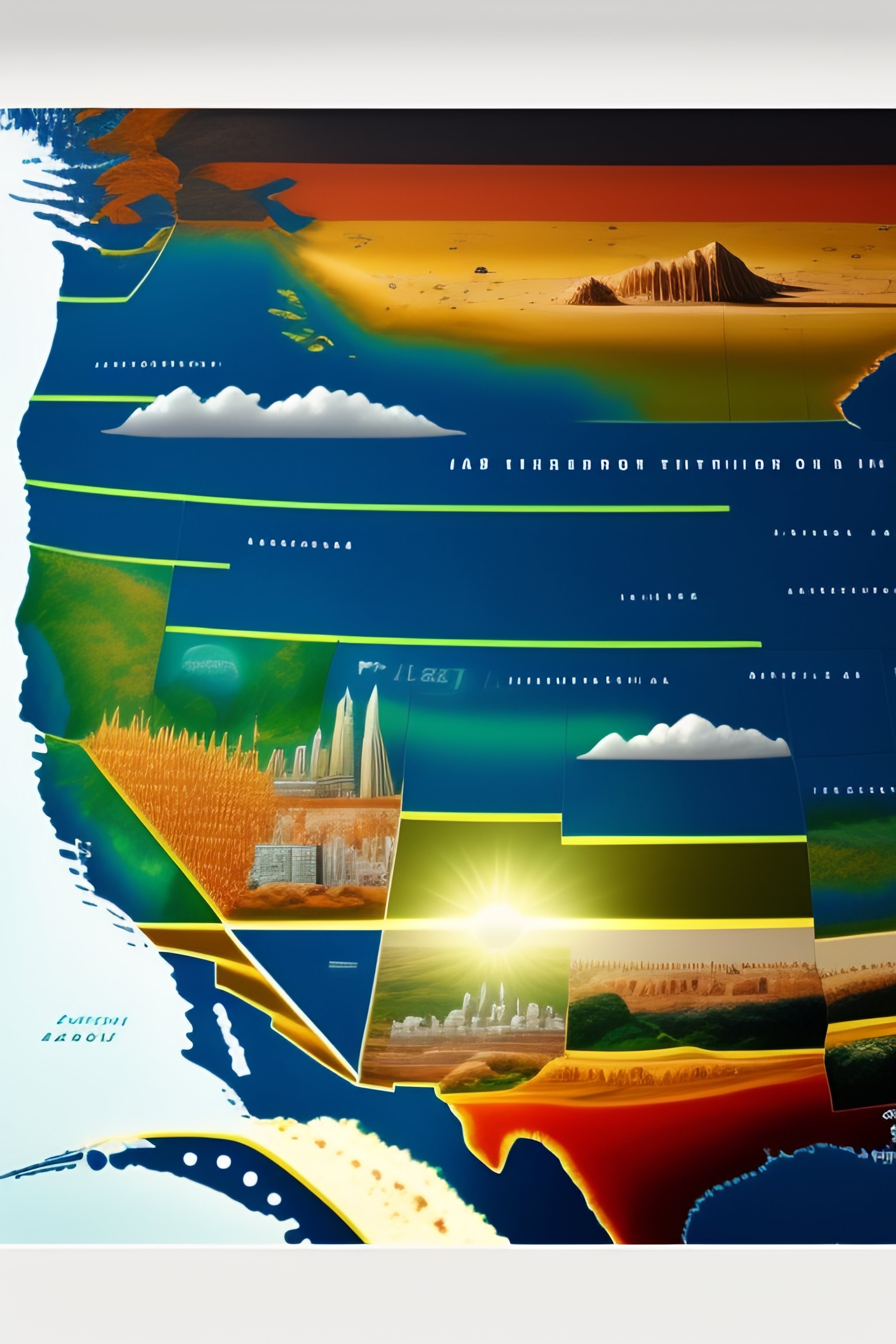 Lexica - A fictional map of america invaded by aliens