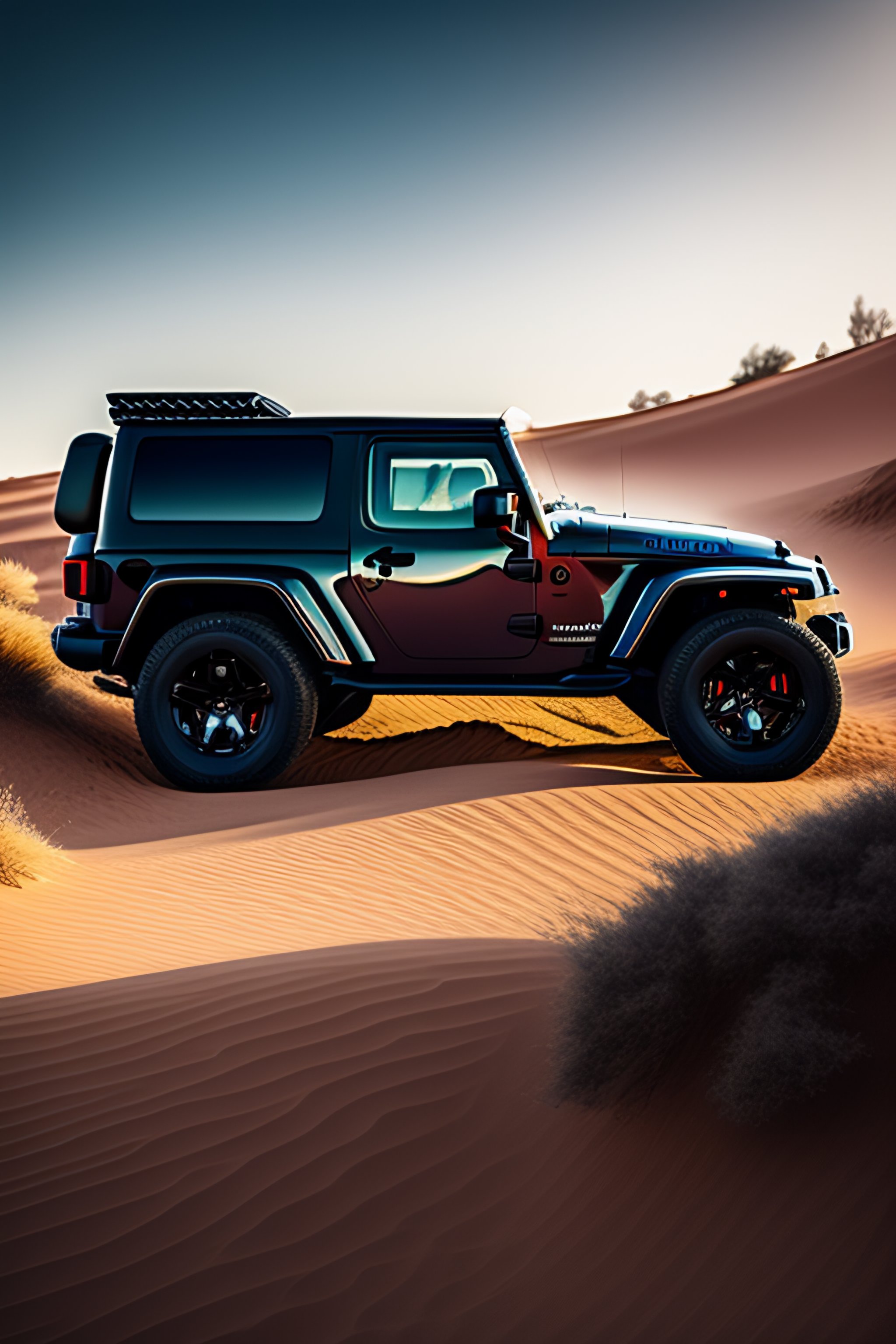 Lexica - Beautiful black thar jeep car