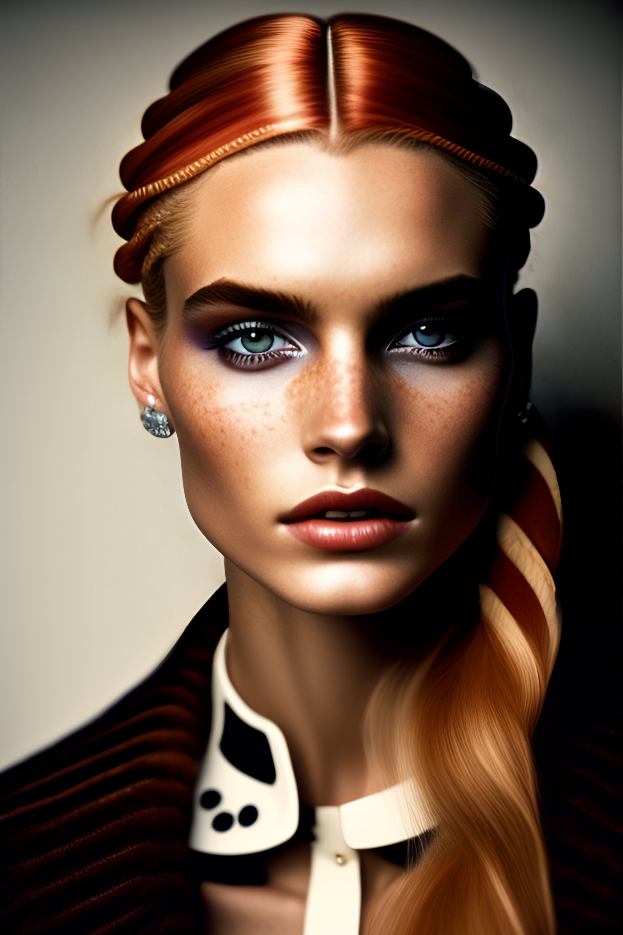 Lexica - (Retro noisy) Full shot color photo of ((candid)) white ((pale ...