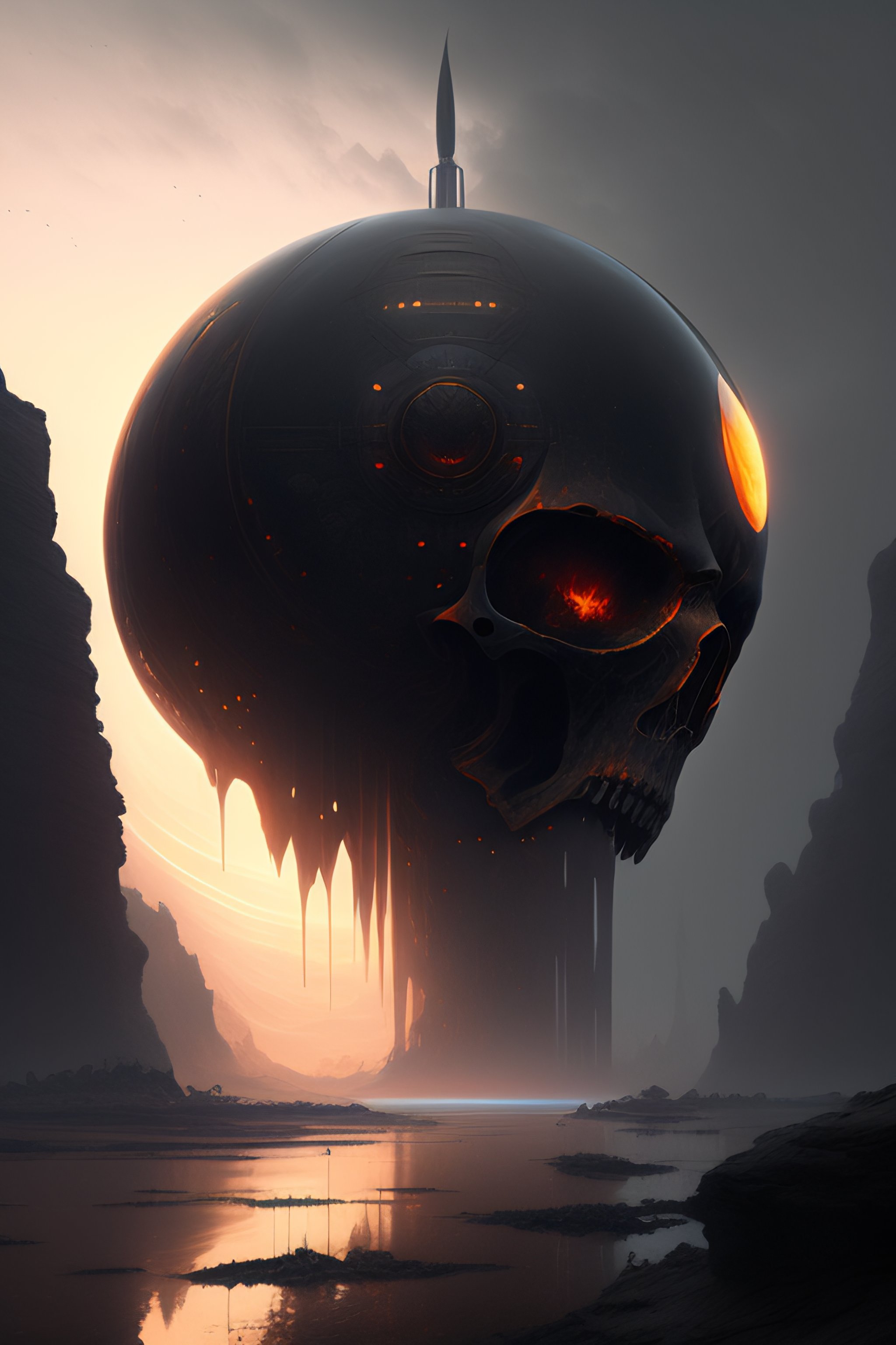 Lexica - Realist picture centered evil big eyed skull extraterrestrial ...