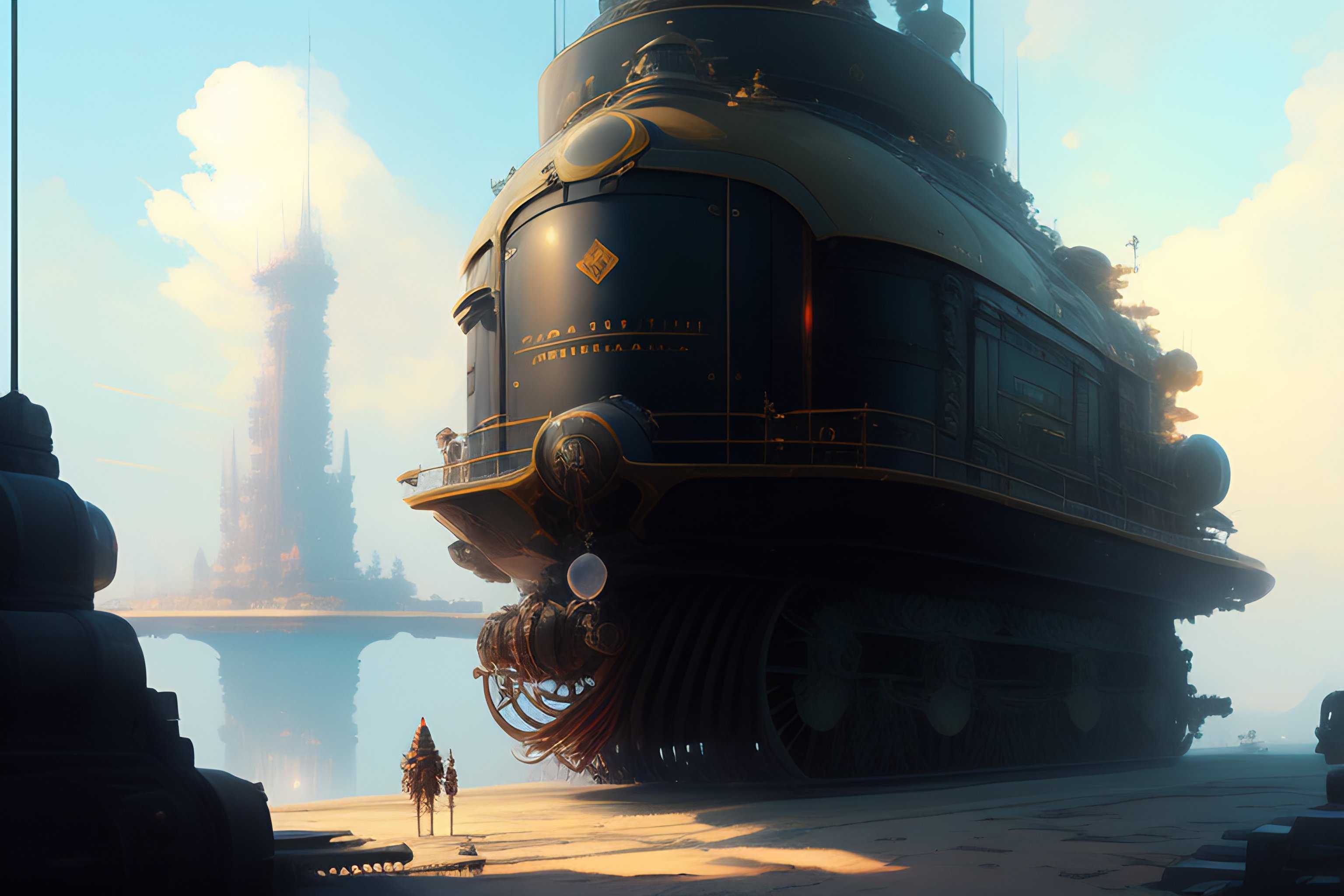 Lexica - Abyss, steampunk,tank,architecture,panoramic,perfect art, trending on pixiv fanbox ...