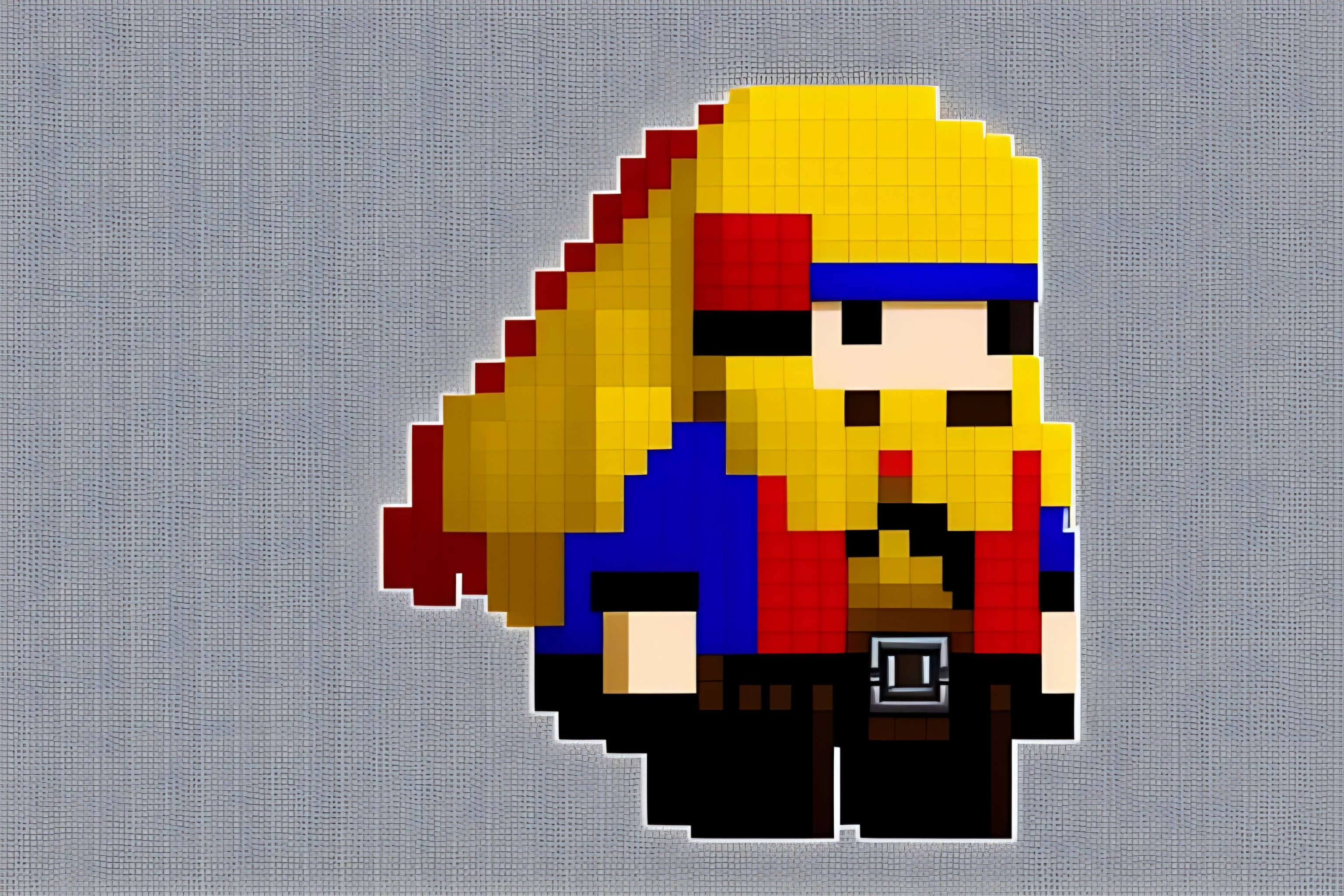 Minecraft Pixel Art Thor Grid