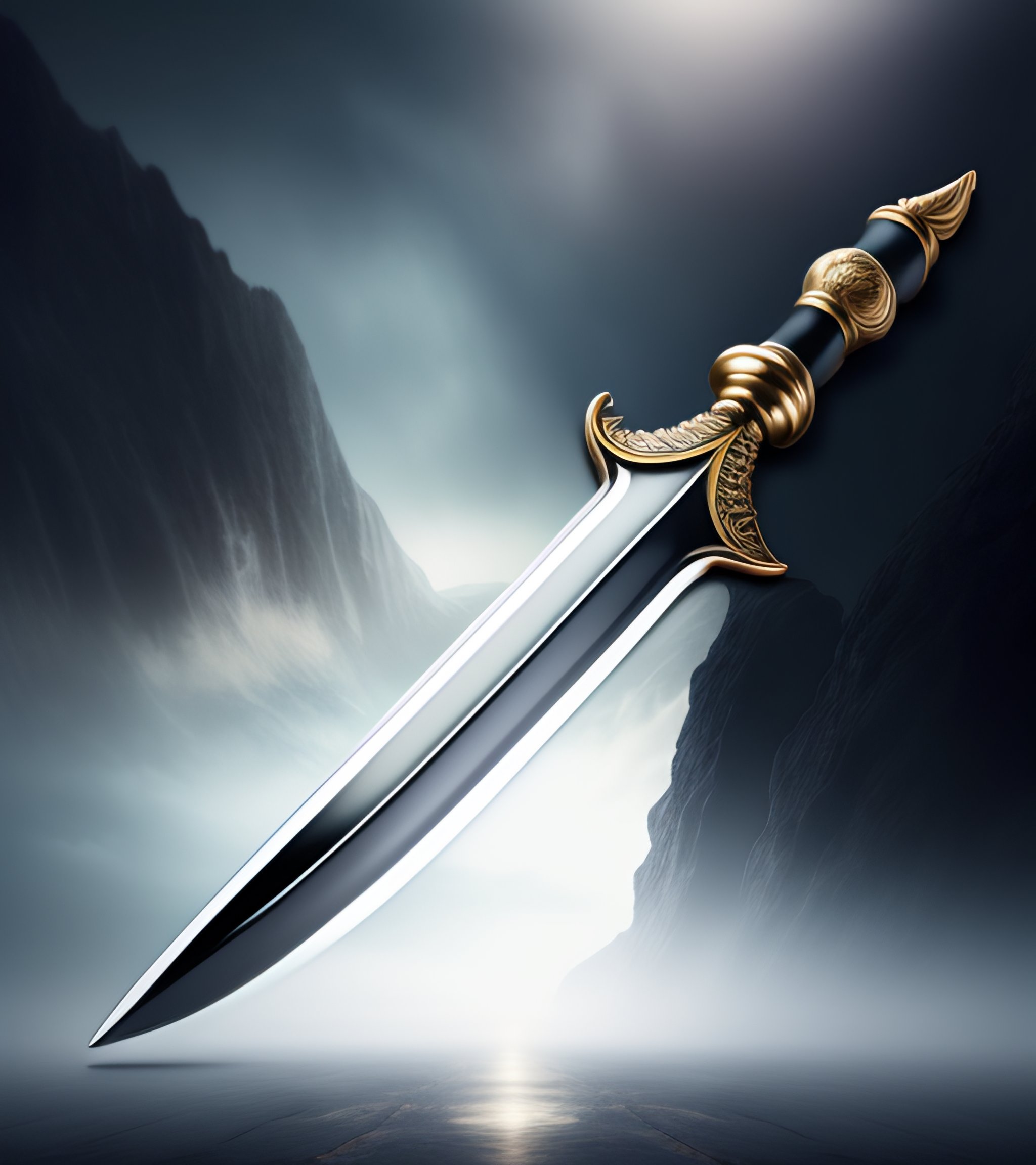 Lexica - Dark long Sword , realistic photo , showing all the sword ...