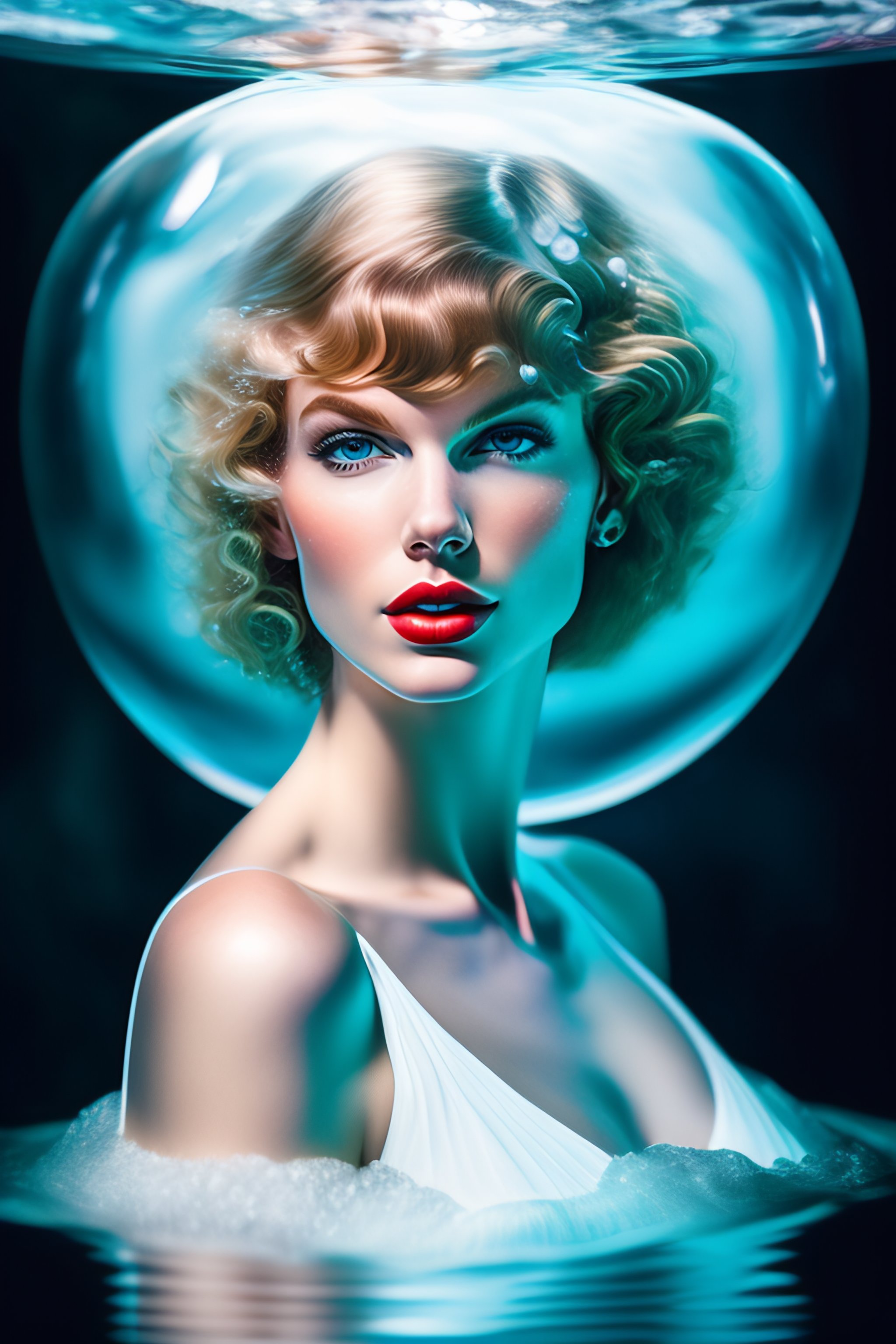 Lexica - A full-body portrait of a pale taylor swift wearing white ...