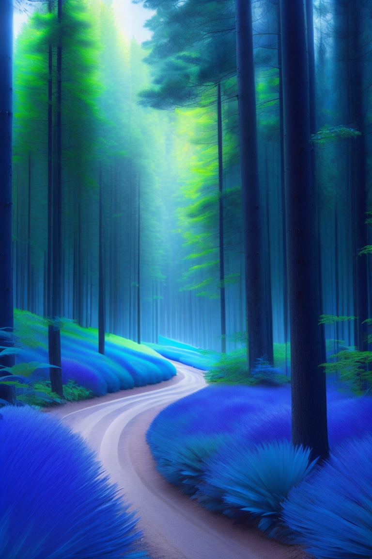 Lexica - A serene nature scene with vibrant greenery and clean air,BLUE ...