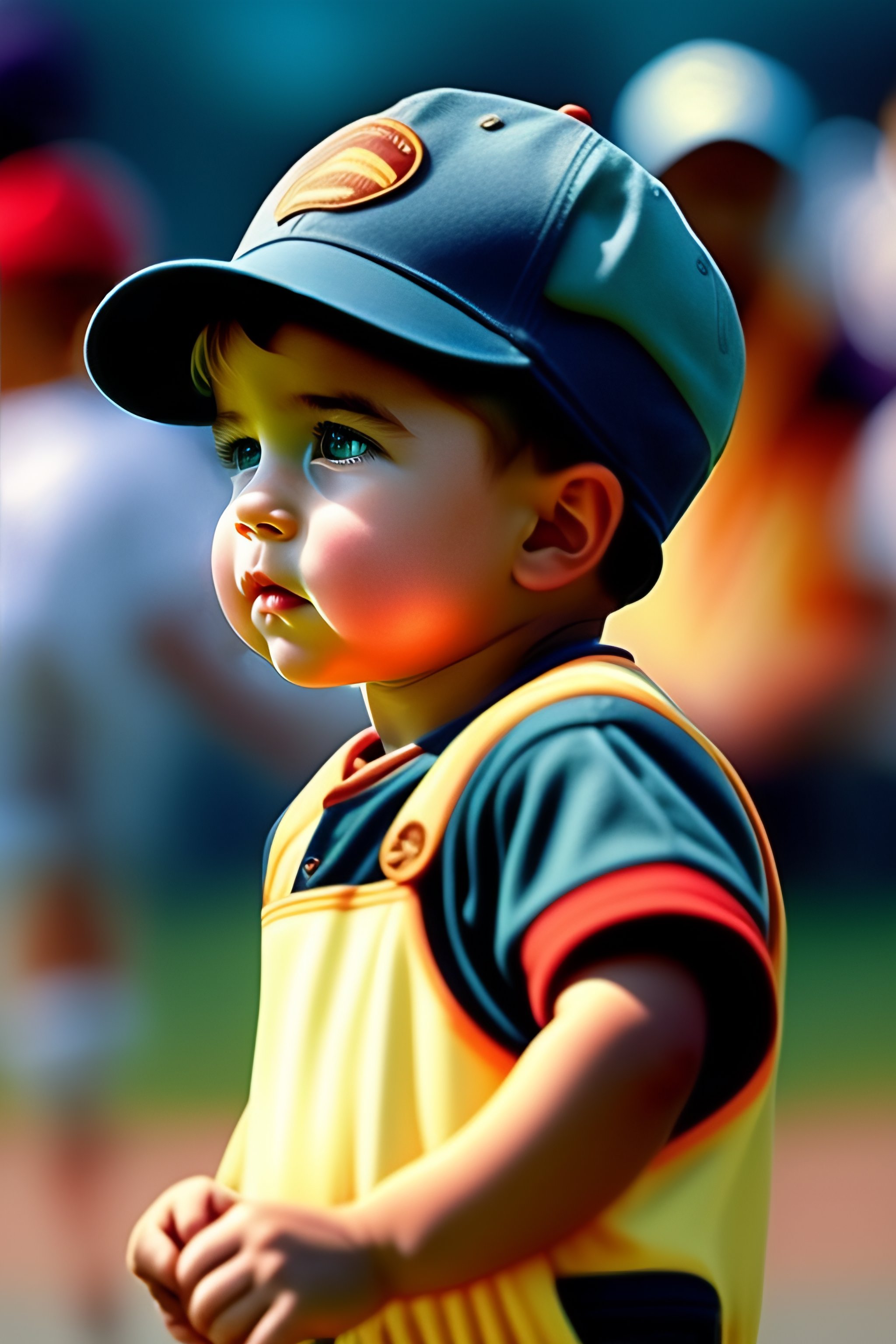 Lexica - I want a little boy with a cap and a romper suit. inspired by ...