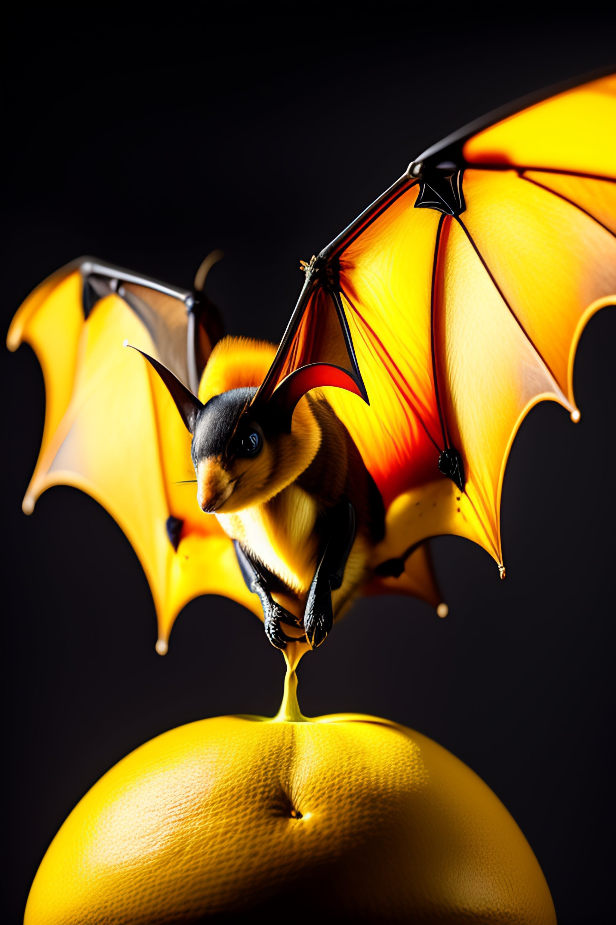 Lexica - Bat with spread wings holding in its claws the inscription ...